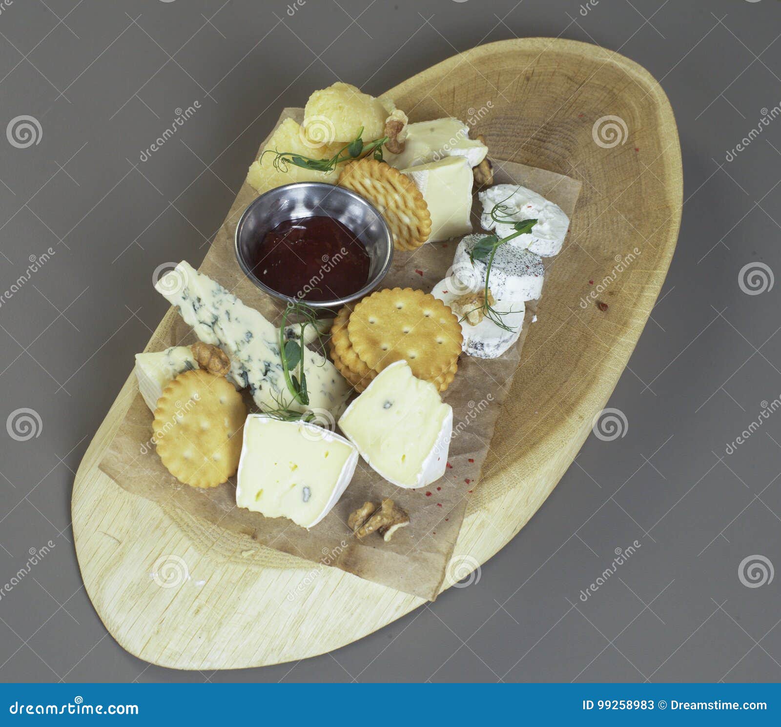 Cheese snack on a plate. stock image. Image of meat, dish - 99258983