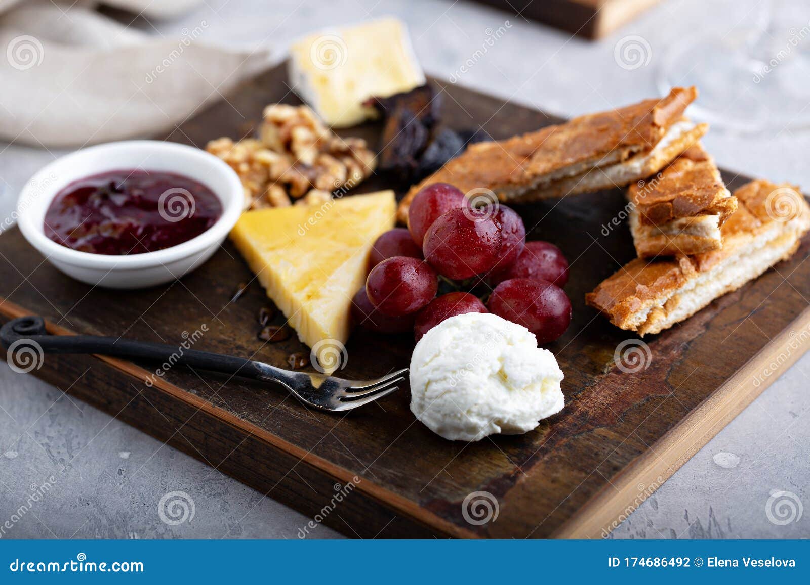 Cheese snack plate with stock photo. Image of group - 174686492