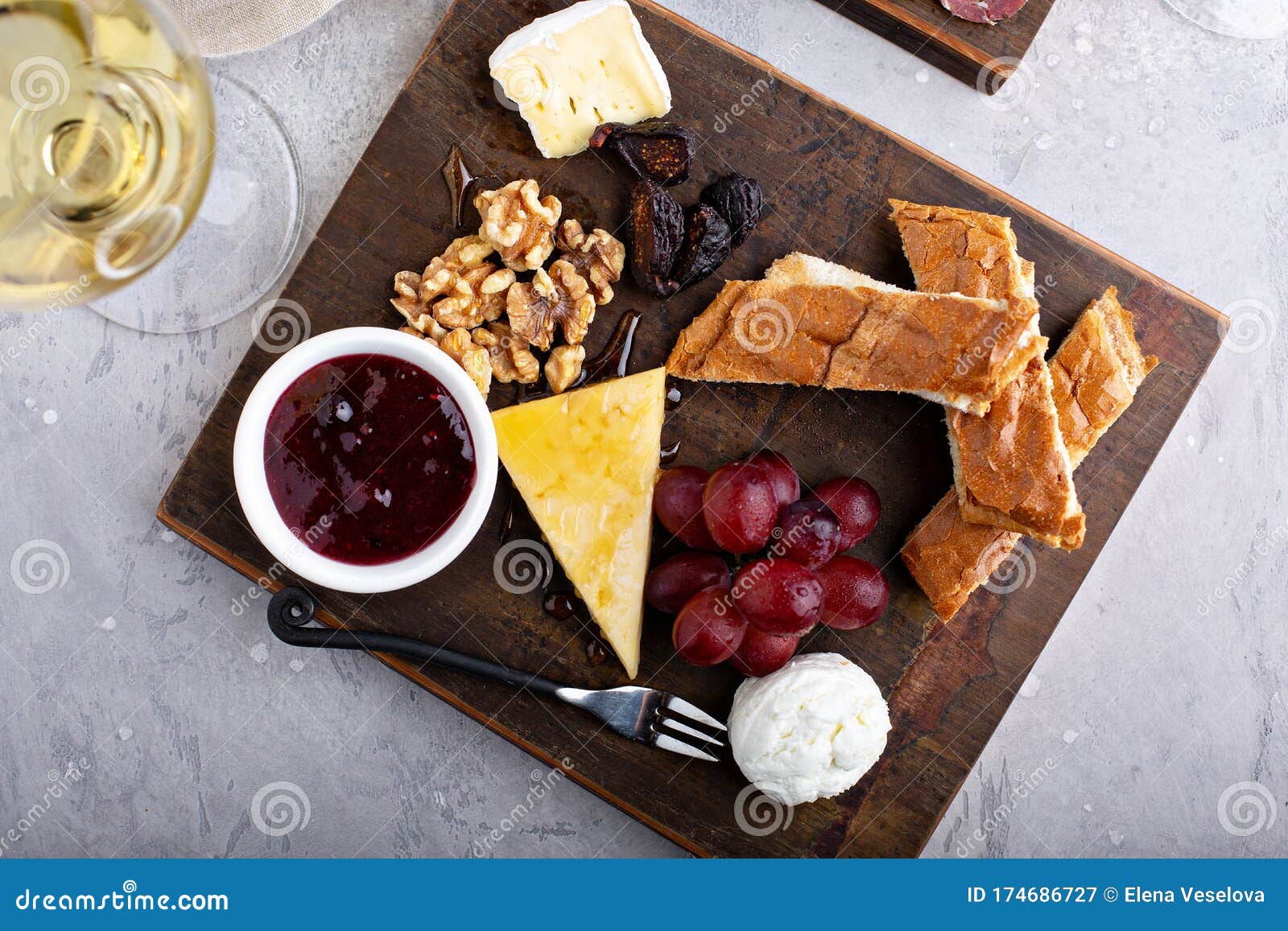Cheese snack plate with stock image. Image of gourmet - 174686727