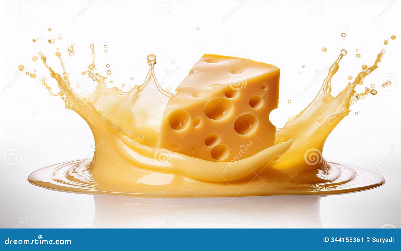 Cheese Splash With Holes On A Black Background, Generative AI ...