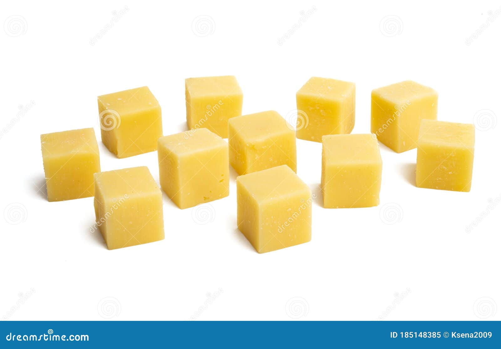 Cheese squares isolated stock image. Image of cube, culinary - 185148385