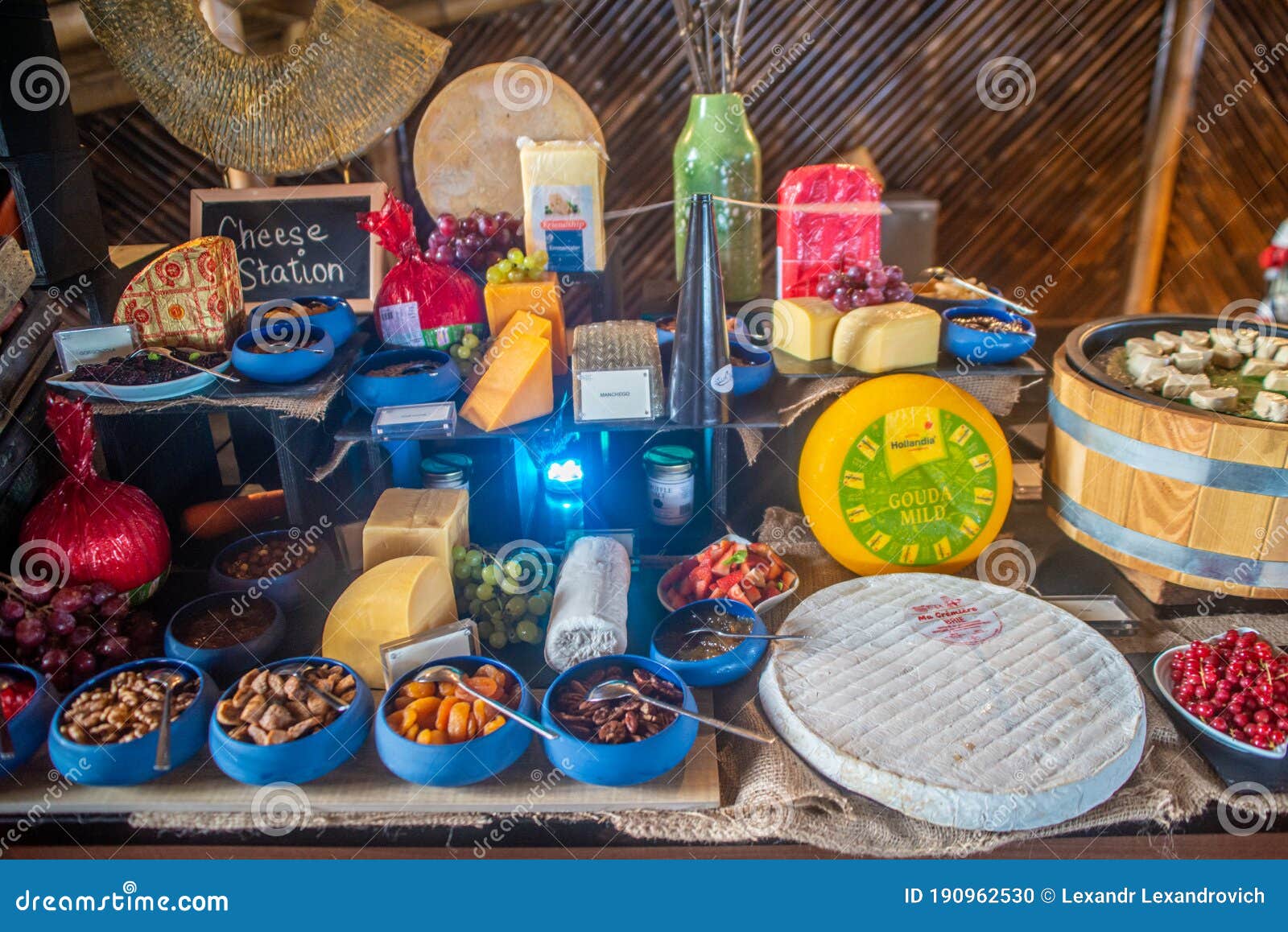 Cheese Station in the Buffet Editorial Image - Image of basket, cafe ...