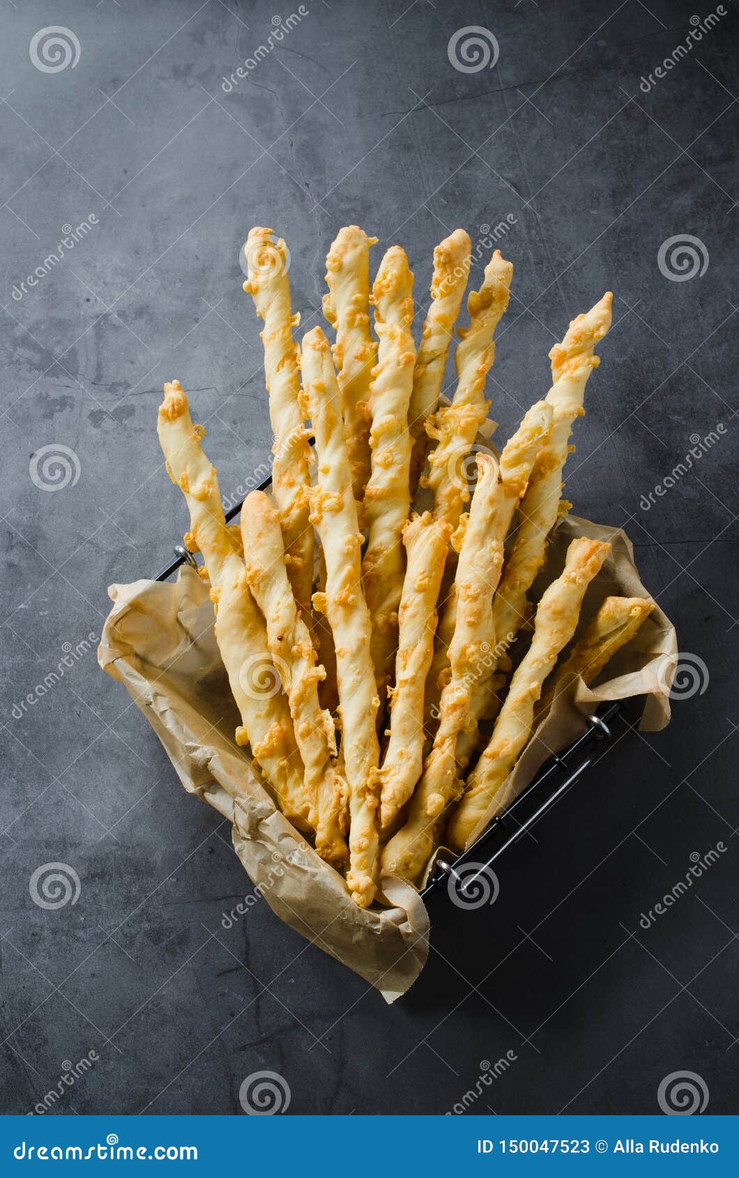 Cheese Stick. Breadsticks with Cheese on Dark Background. Concept for ...
