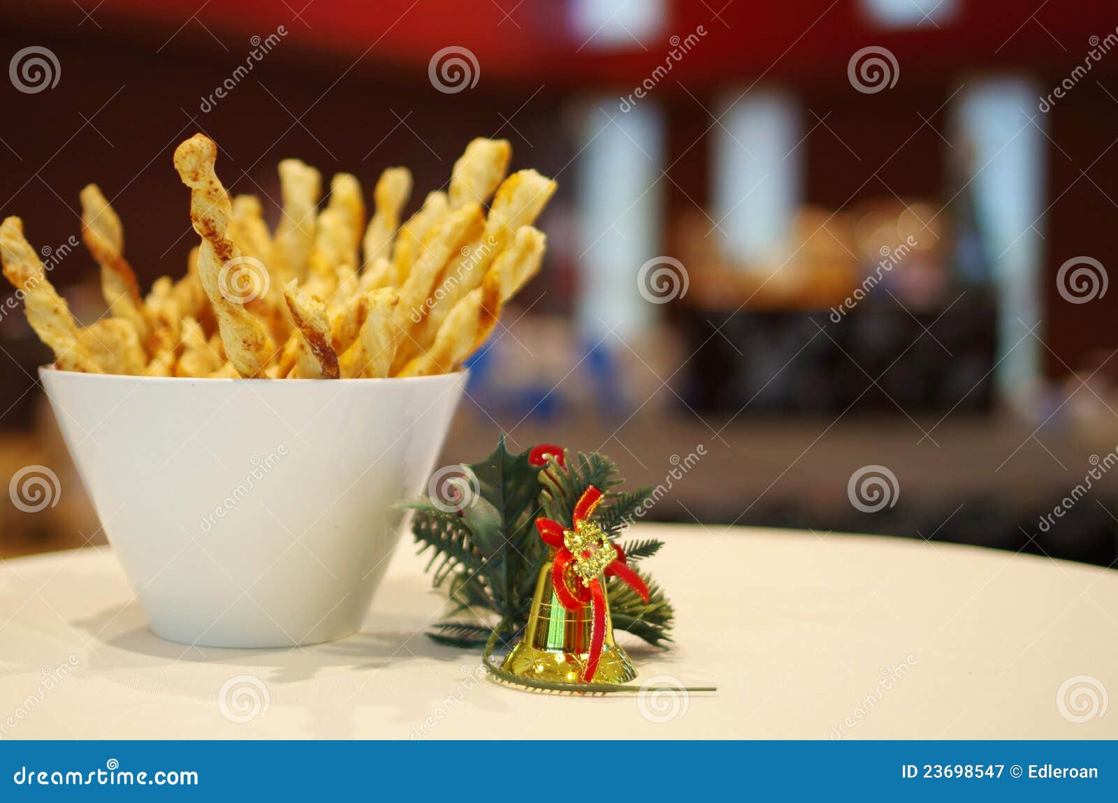 Cheese Sticks with Christmas Decoration Stock Image - Image of cocktail ...