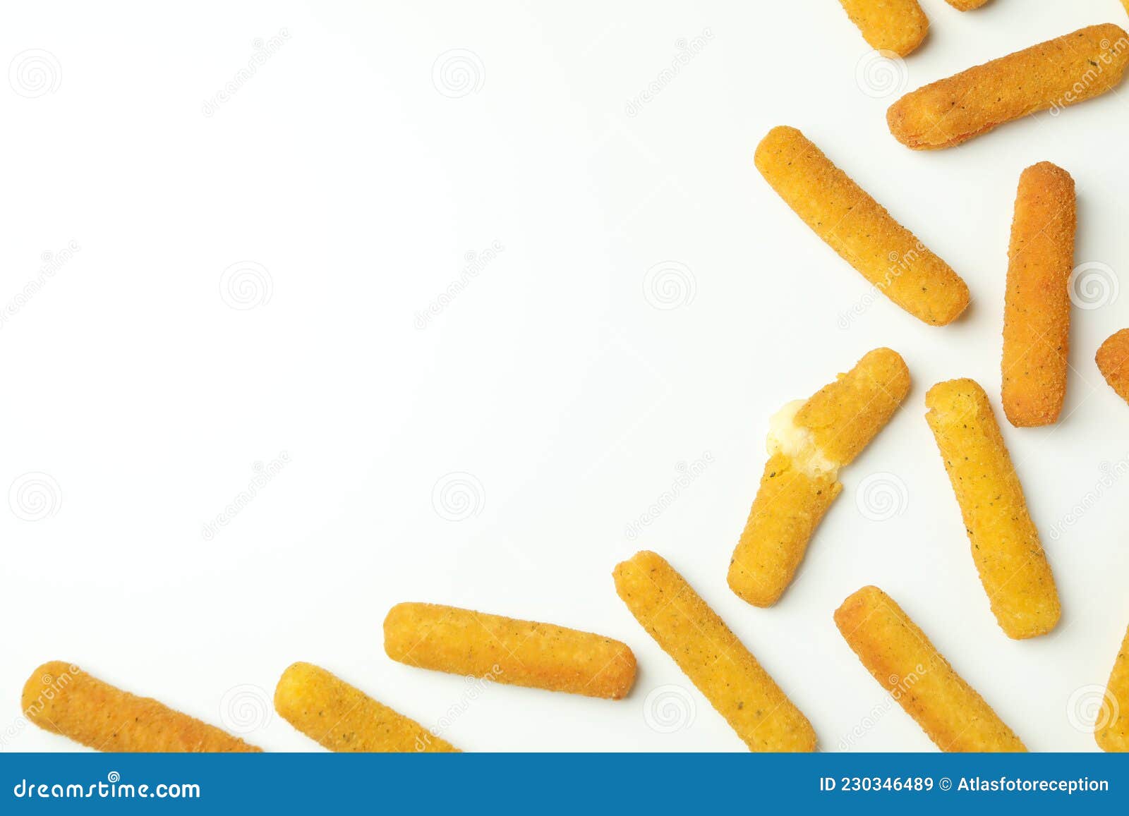 Cheese Sticks on White Background, Space for Text Stock Image - Image ...