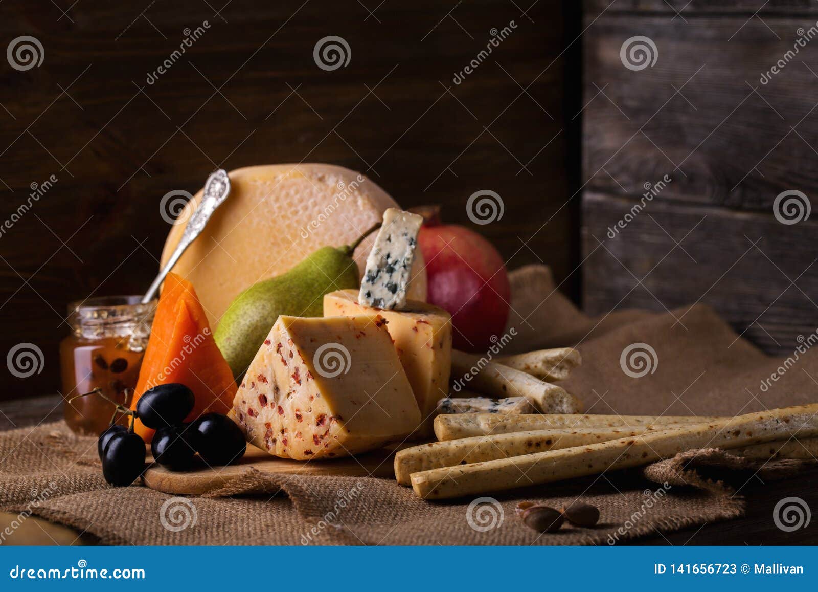 Cheese Still Life with Fruit Stock Image - Image of harvest, horizontal ...
