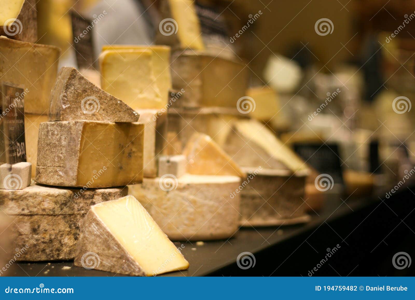 Cheese store display stock photo. Image of buffet, gourmet - 194759482