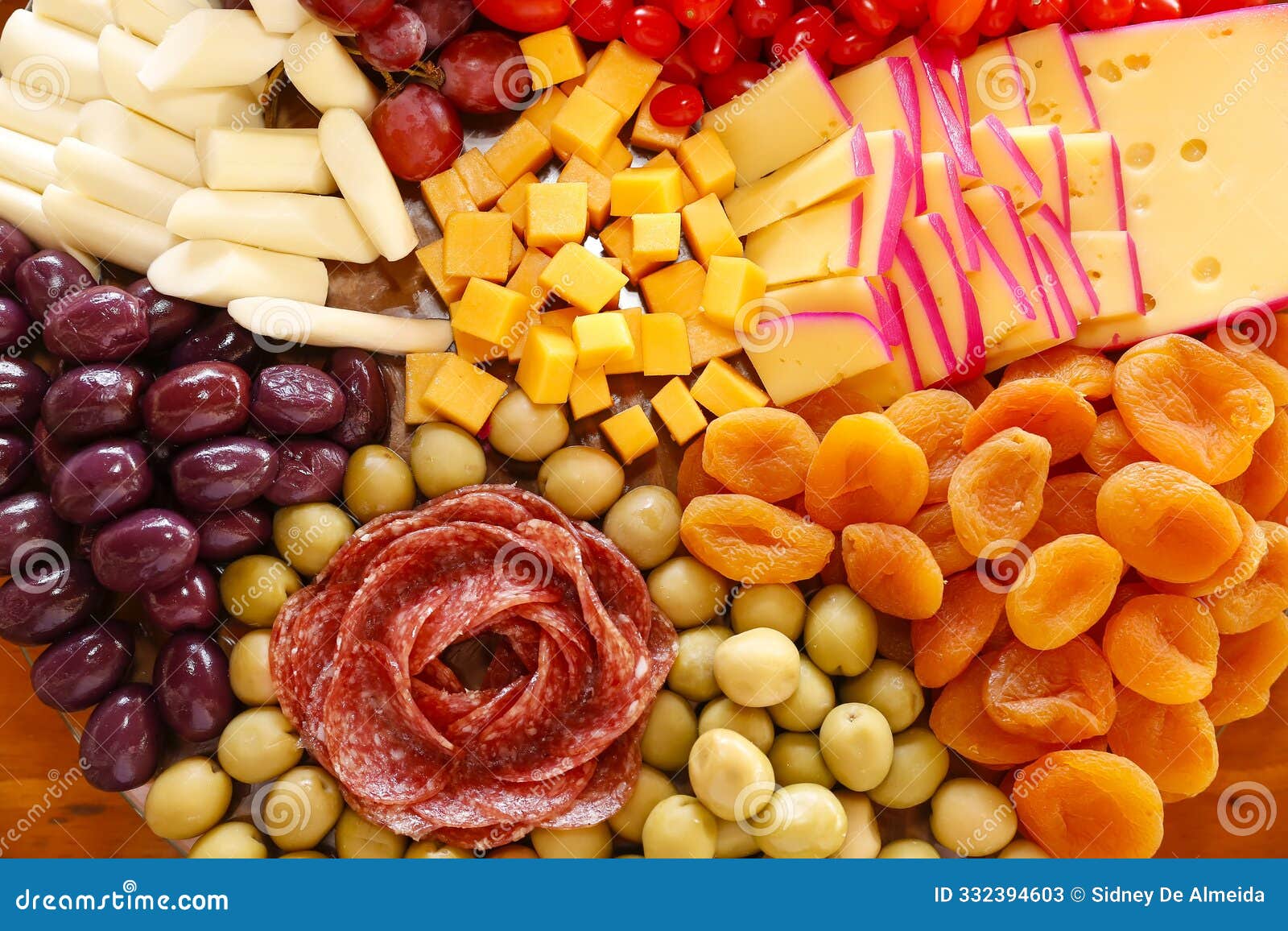 Cheese on Table with Snacks - Party Buffet with Various Savory Foods ...