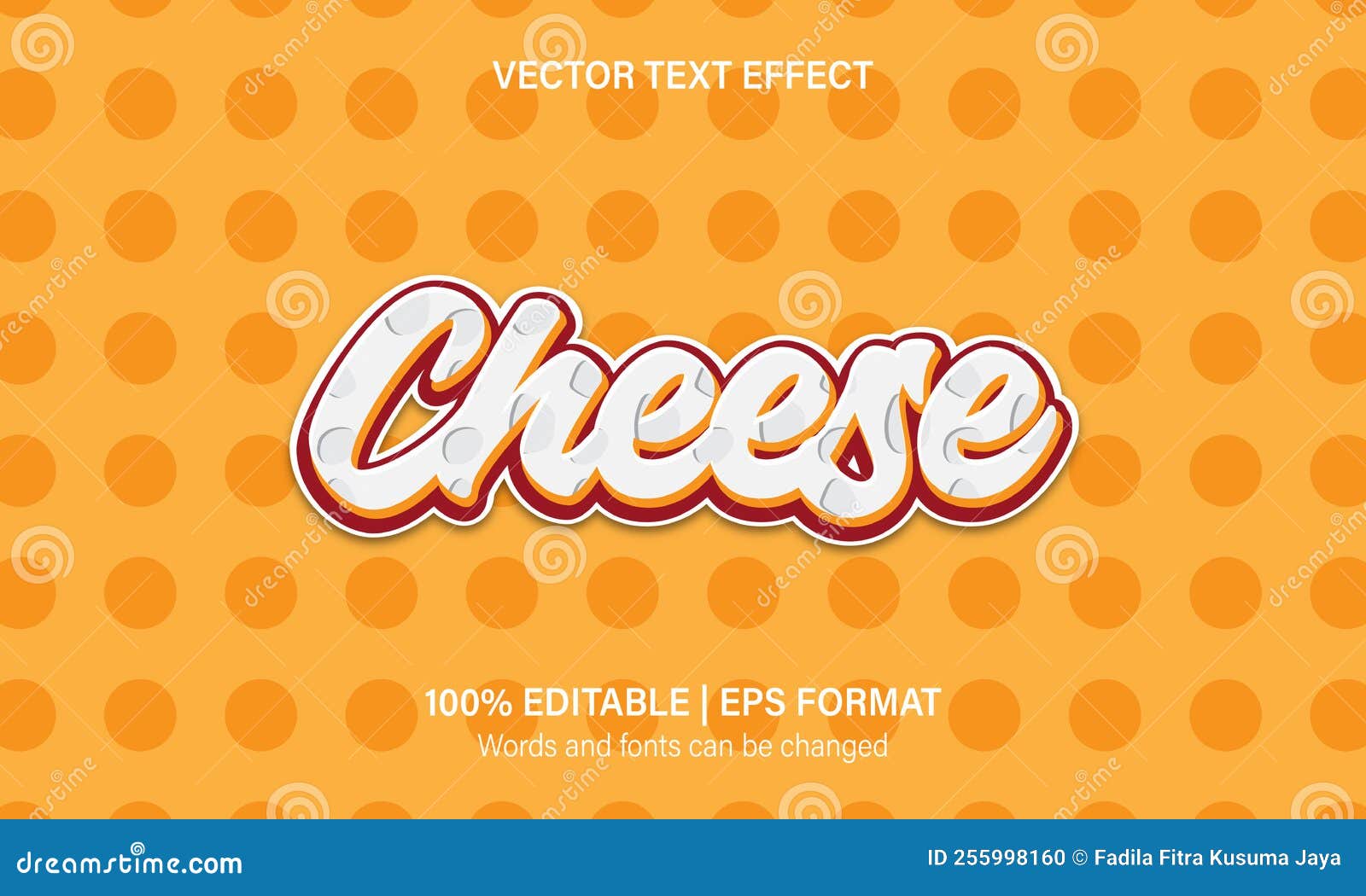 Cheese text effect stock vector. Illustration of type - 255998160