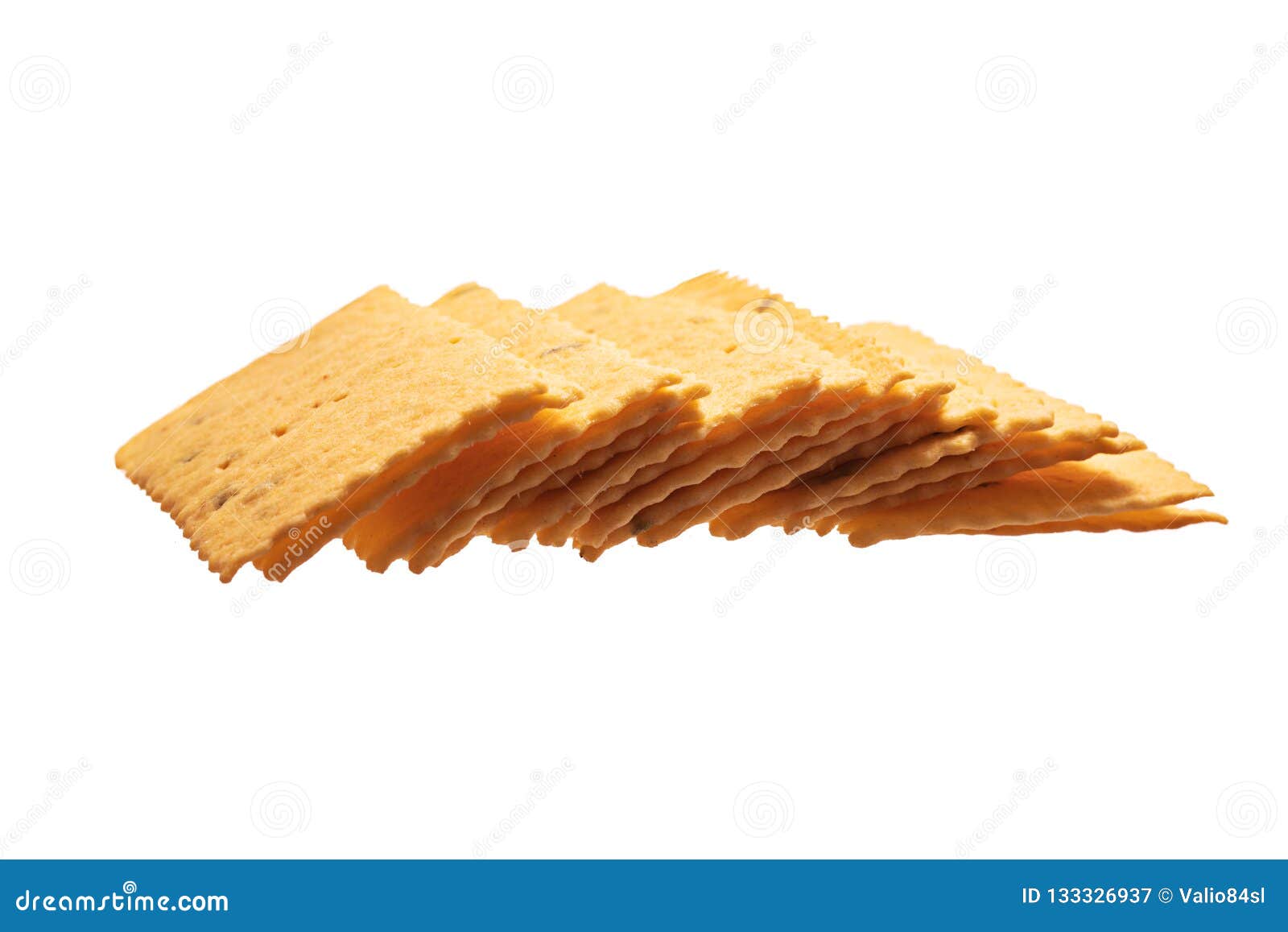 Cheese Crispy Crackers Isolated on White Background Stock Image - Image ...