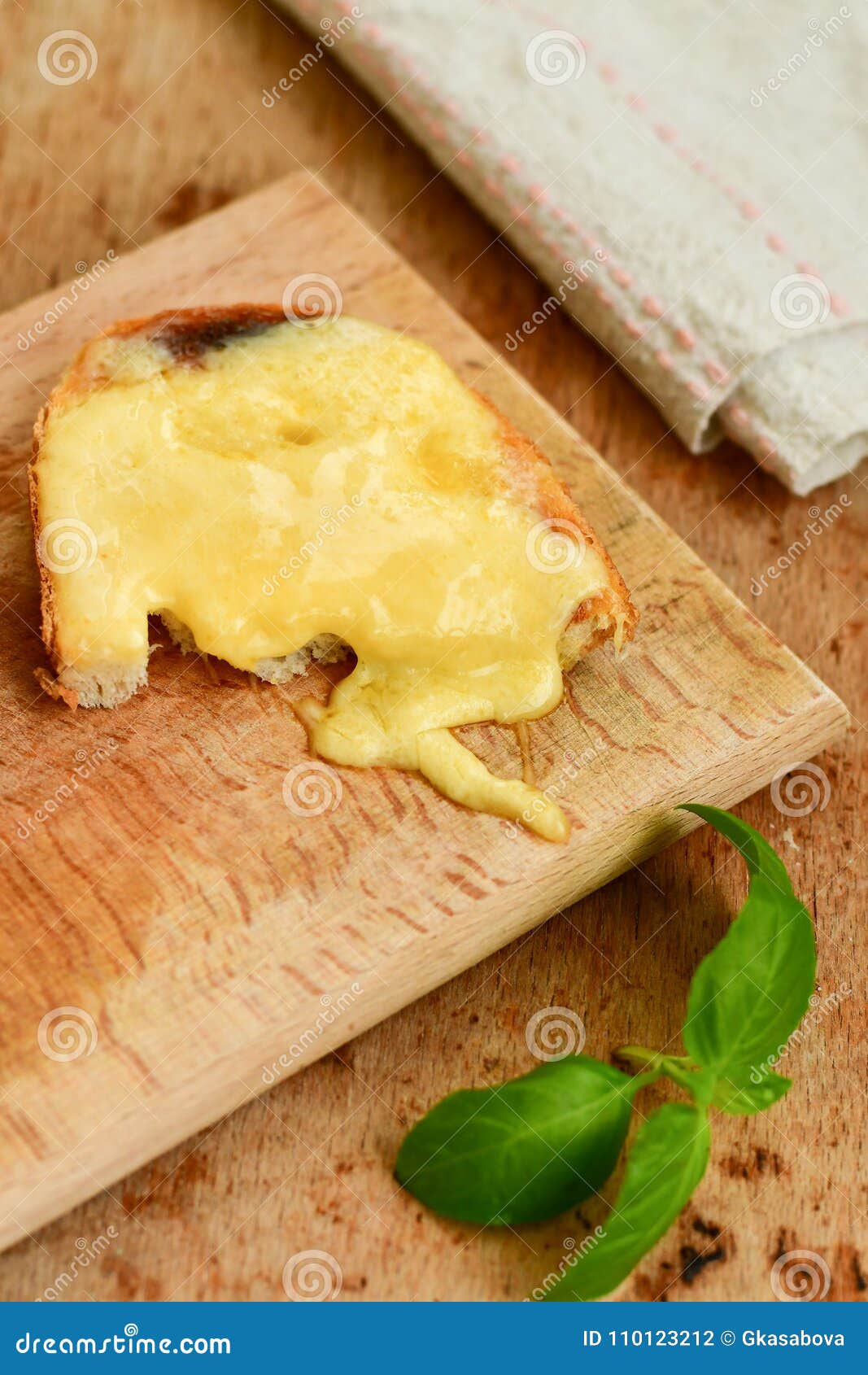 Cheese toast stock photo. Image of crisp, burnt, basil - 110123212