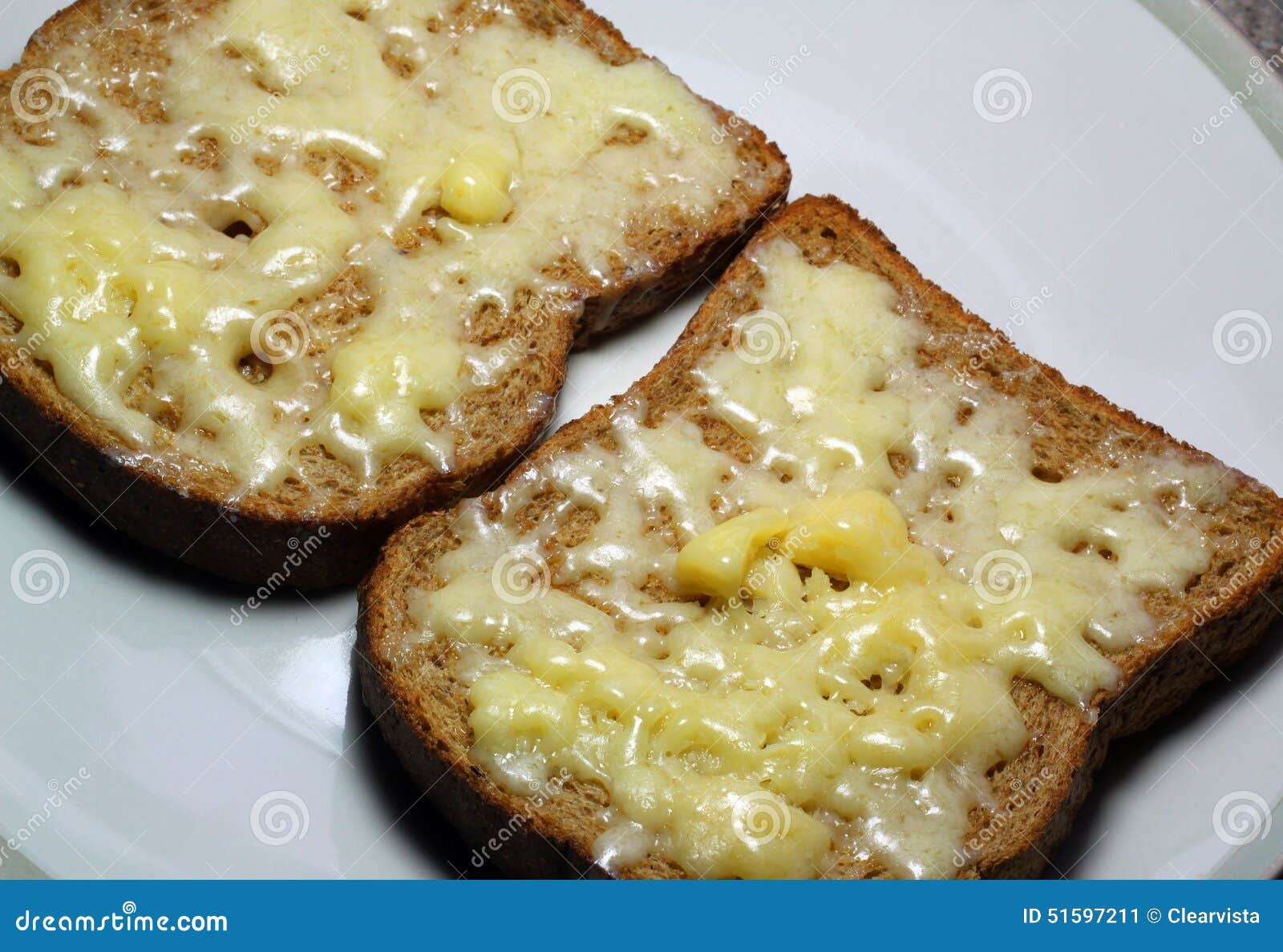 Cheese on toast. stock image. Image of slices, cheese - 51597211
