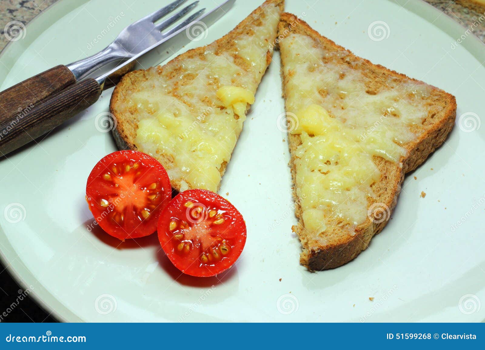 Cheese on toast. stock photo. Image of plate, cheese - 51599268