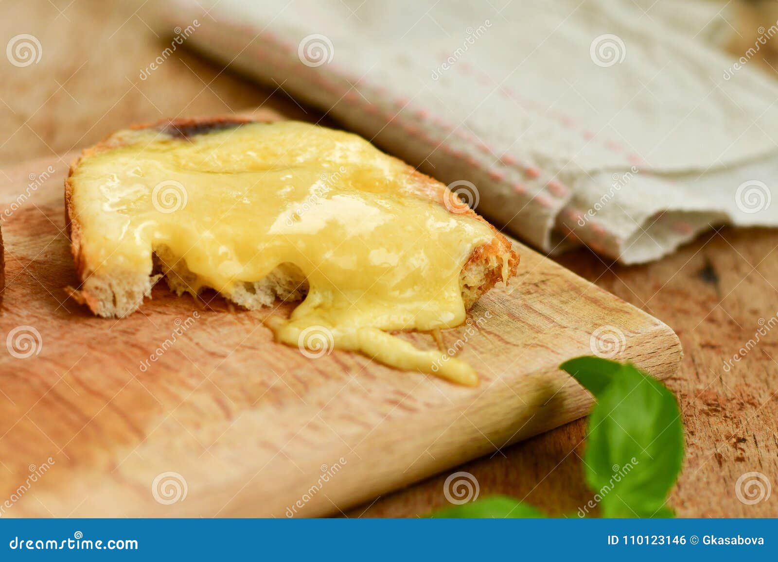 Cheese toast stock photo. Image of basil, food, burnt - 110123146