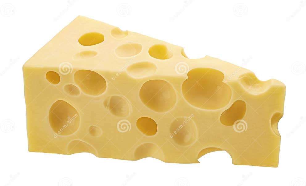 Cheese Triangle Isolated on White Background Stock Photo - Image of ...