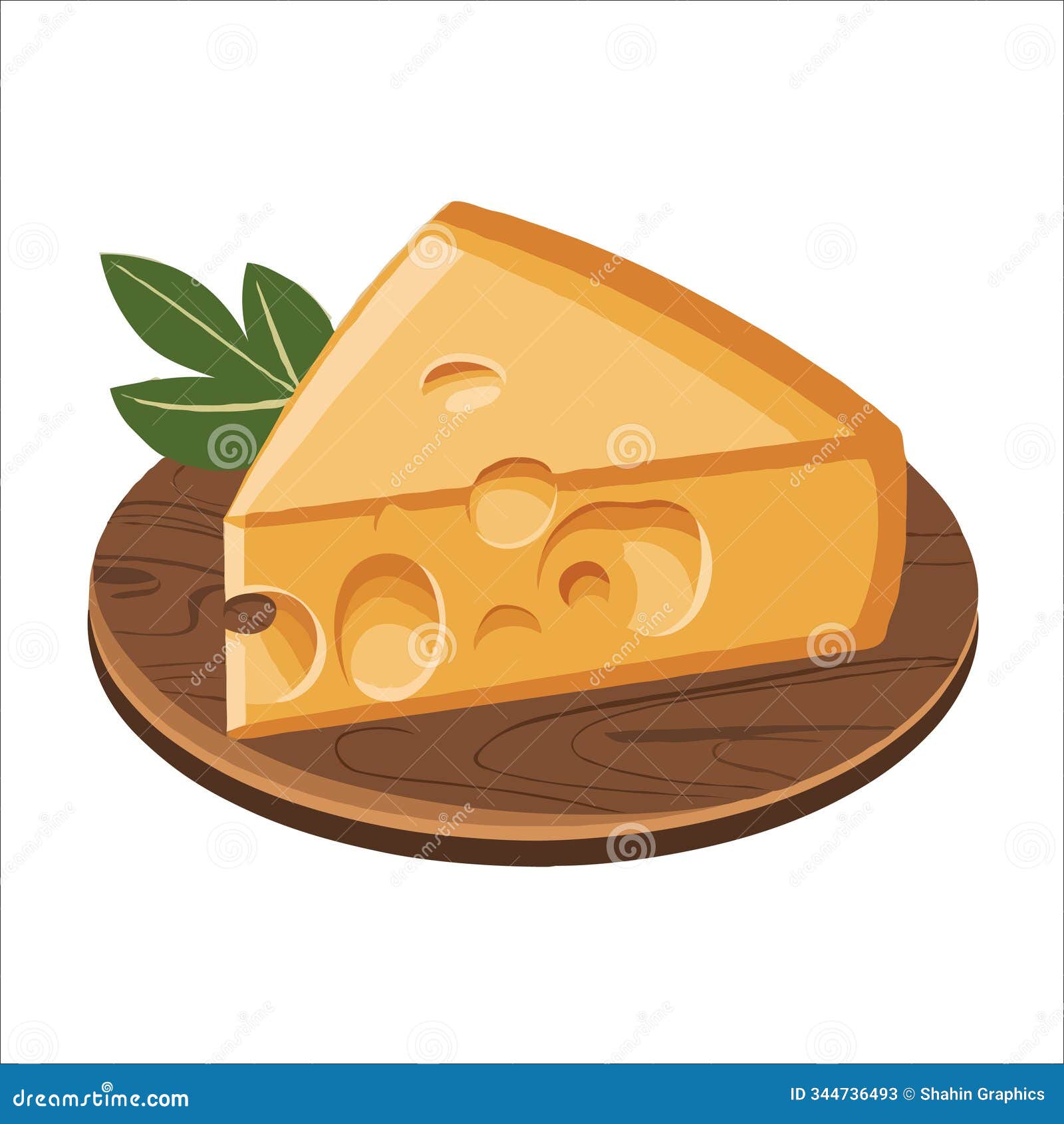 Cheese Triangle Shape Piece Vector Illustration Stock Illustration ...