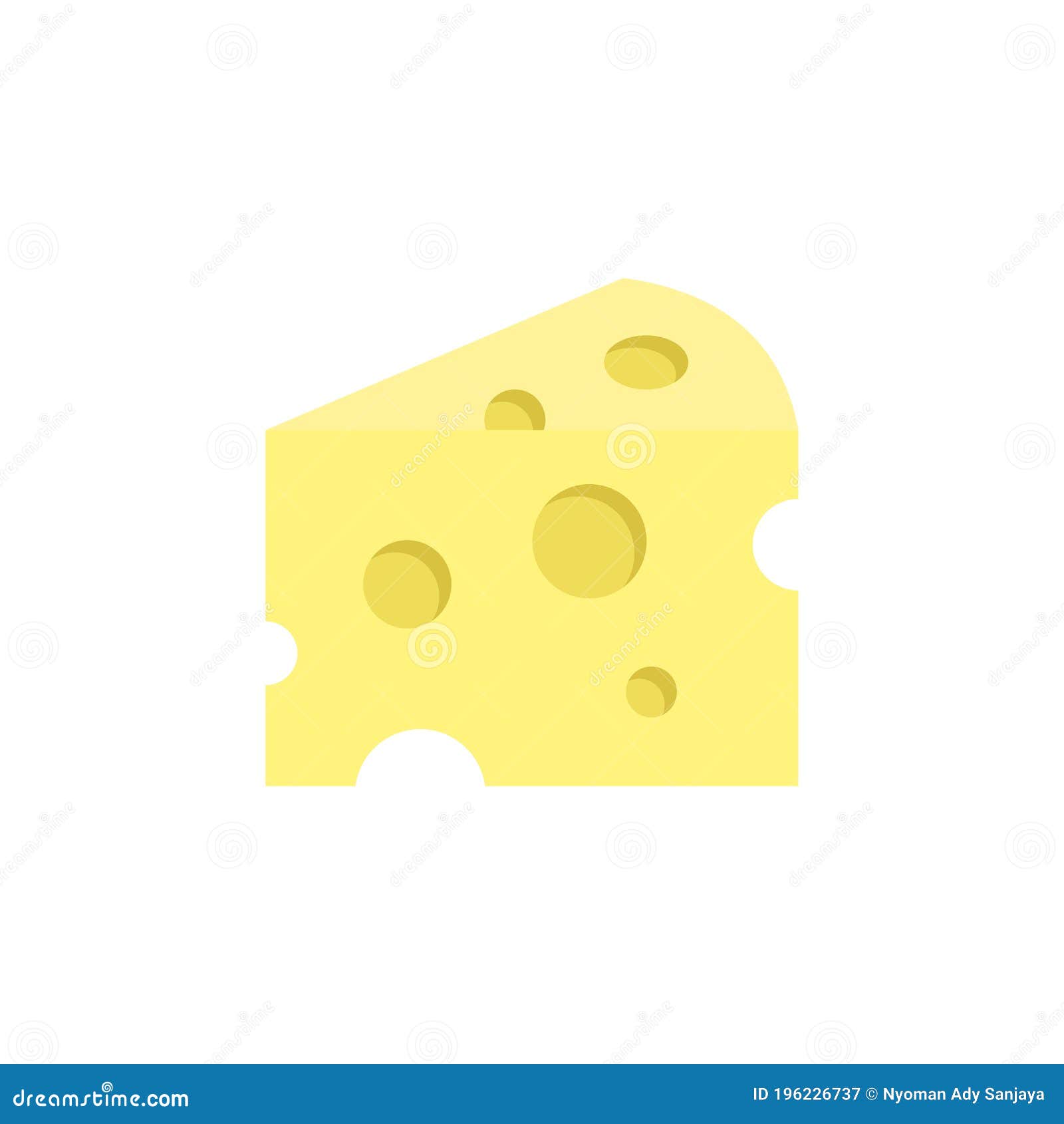 Cheese Vector Icon Symbol Food Isolated on White Background Stock ...