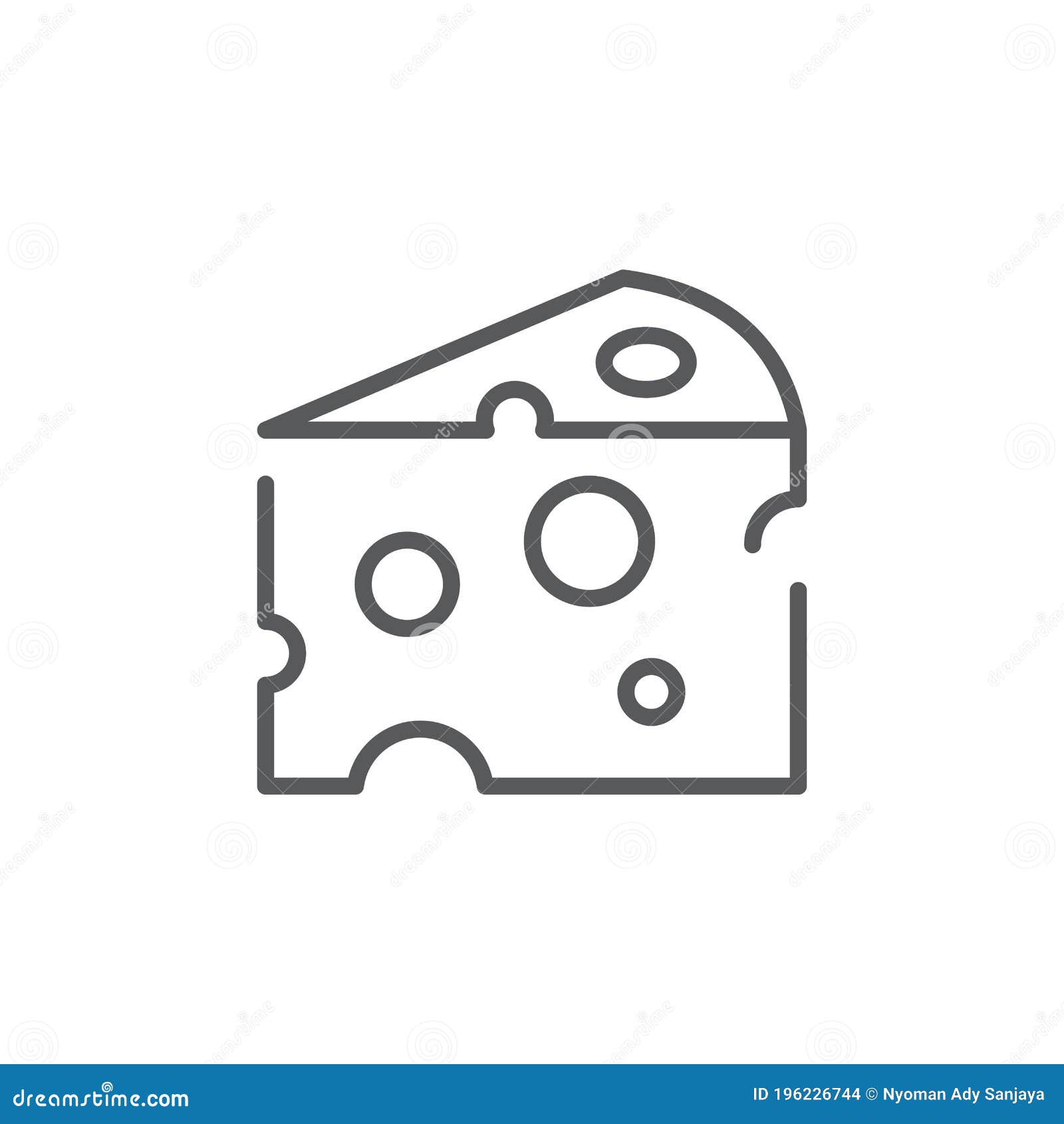 Cheese Vector Icon Symbol Food Isolated on White Background Stock ...