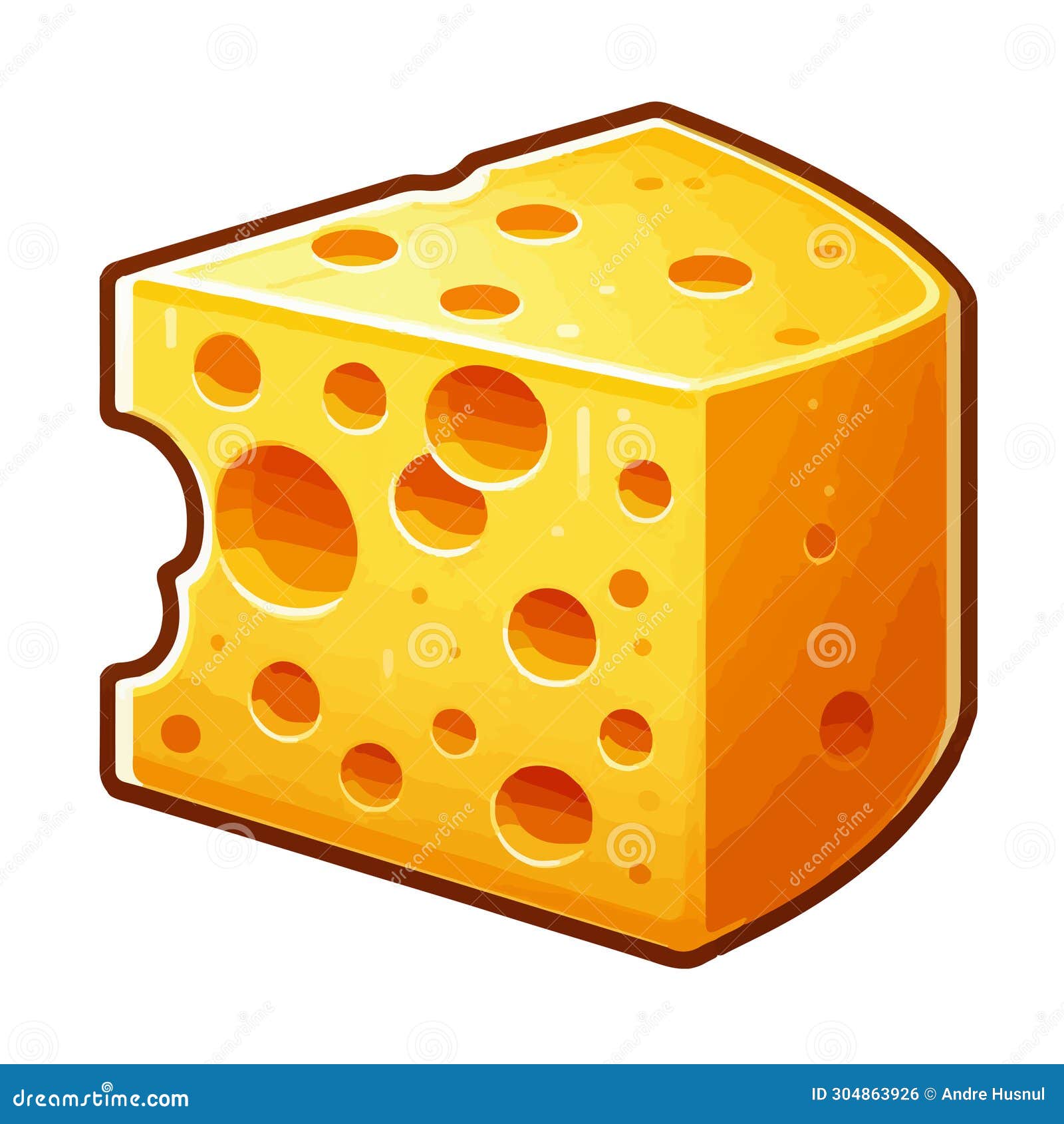 Cheese Vector Illustration on White Background Stock Illustration ...