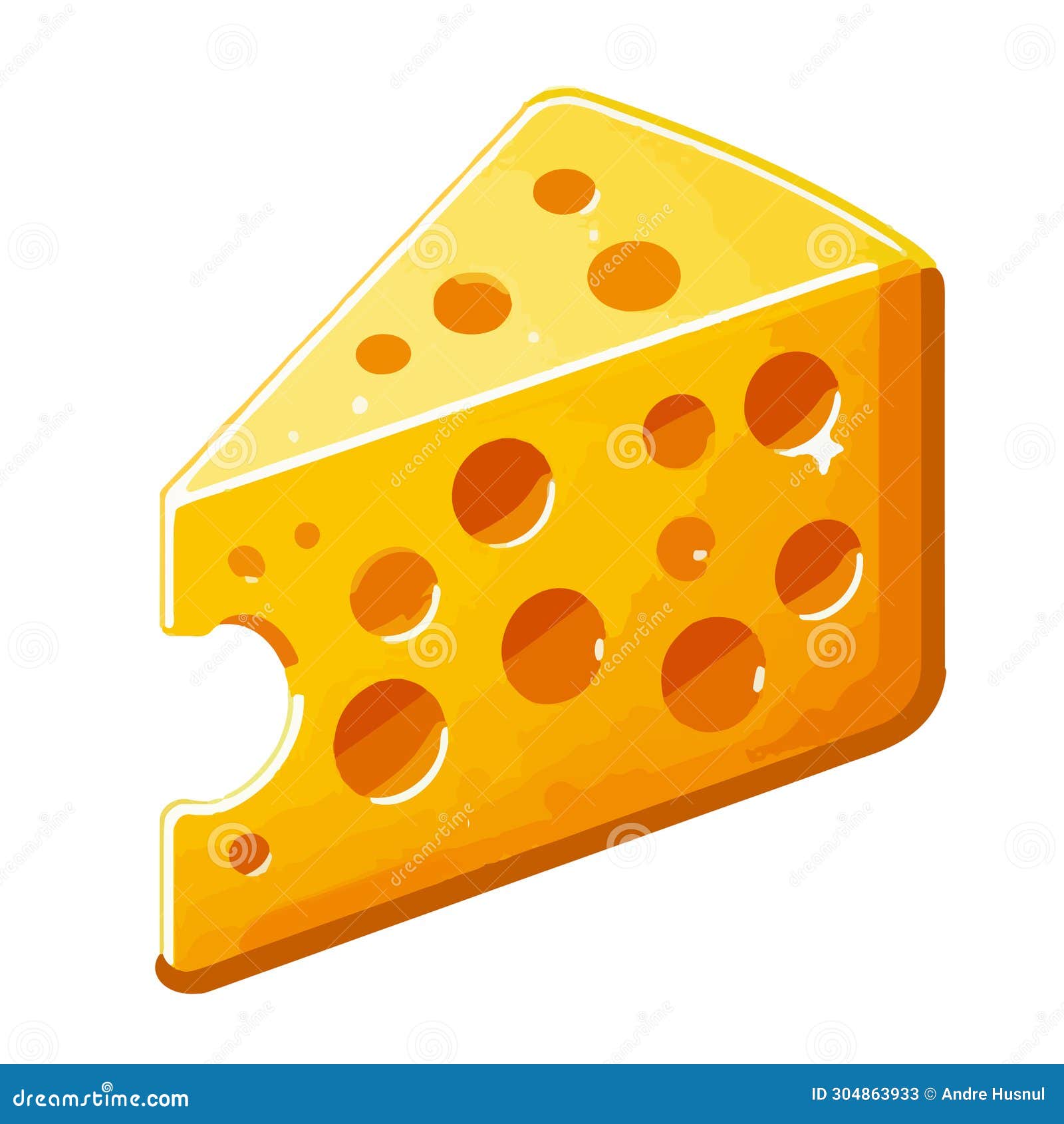 Cheese Vector Illustration on White Background Stock Illustration ...