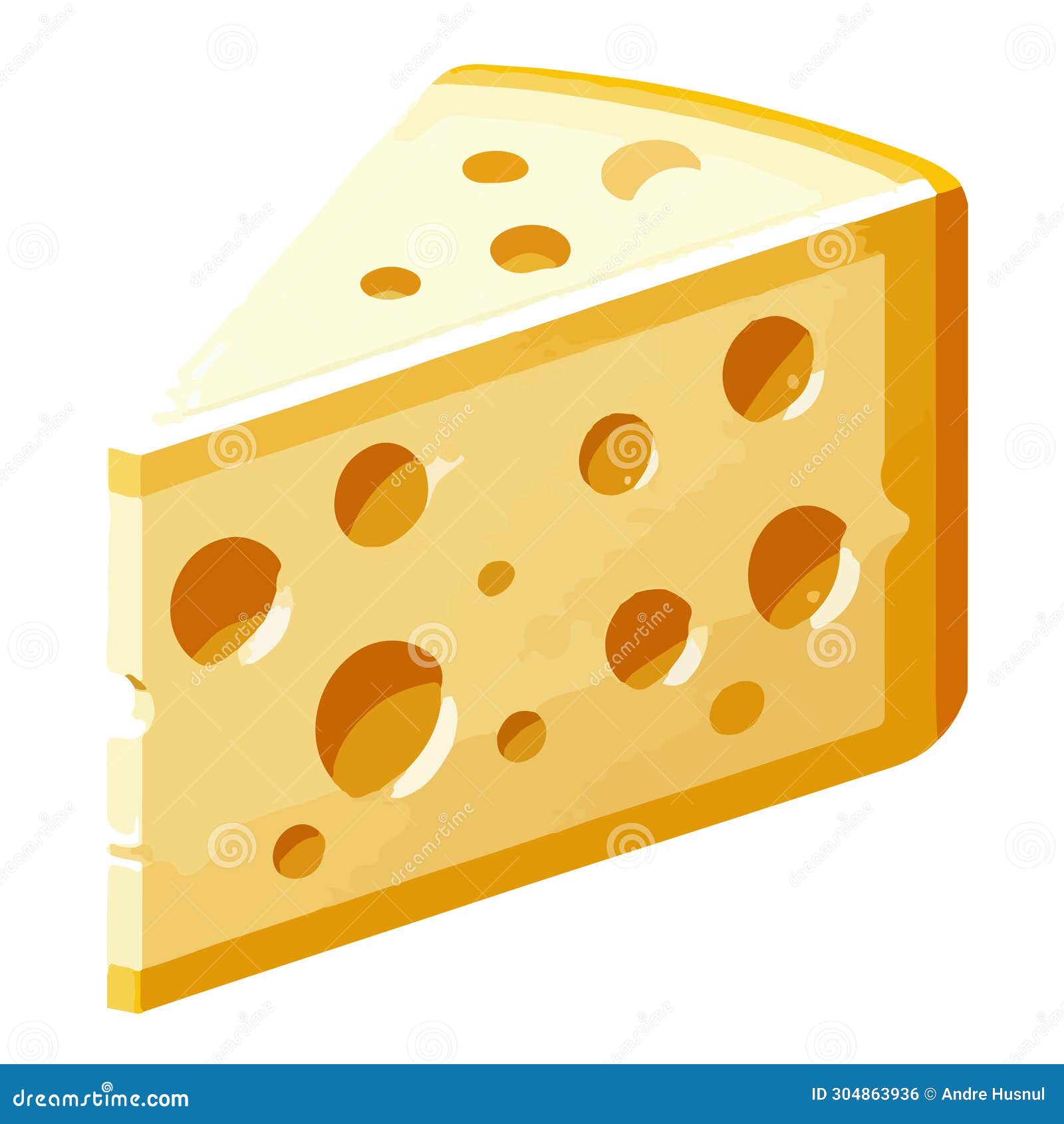 Cheese Vector Illustration on White Background Stock Illustration ...