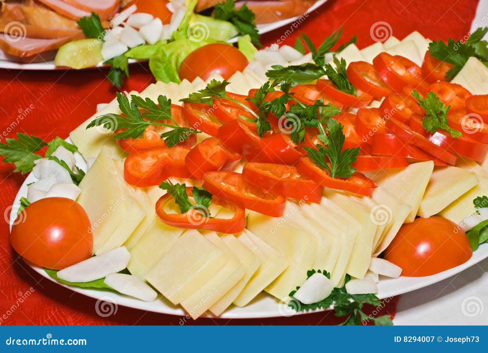 Cheese with vegetables stock image. Image of taste, background - 8294007