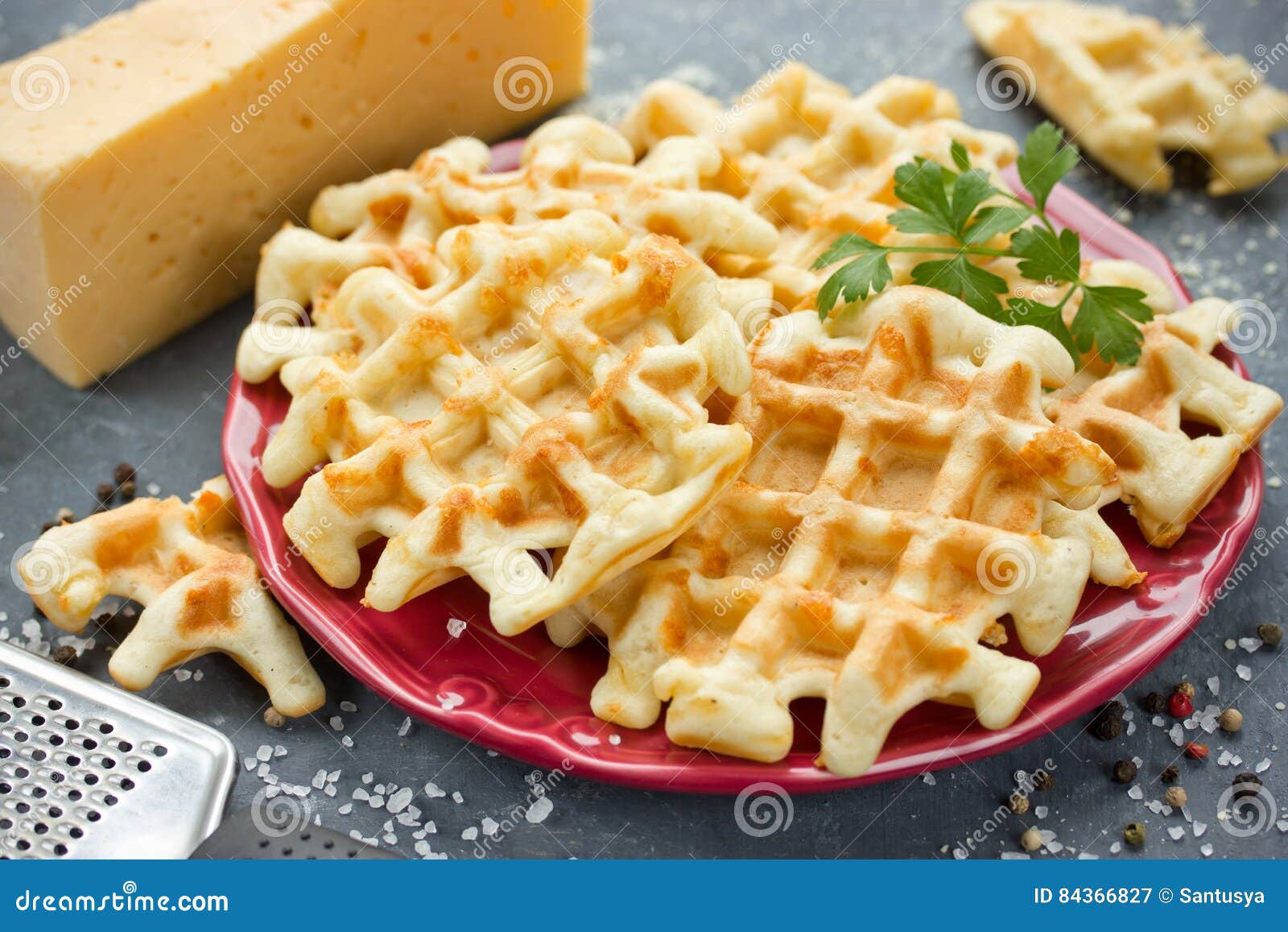 Cheese Waffle , Snack Thick Waffles Stock Image - Image of bakery ...