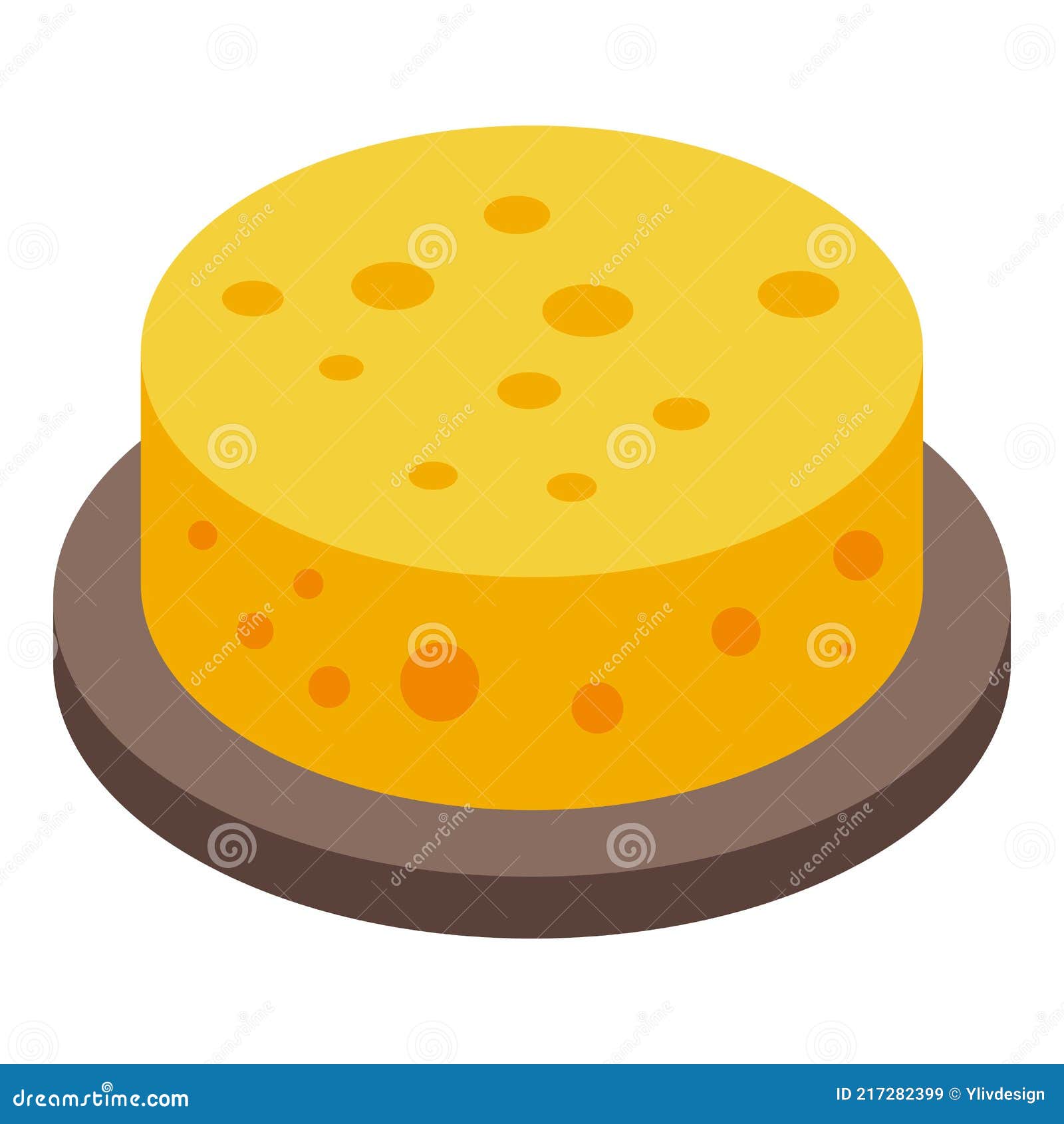 Cheese Wheel Icon, Isometric Style Stock Vector - Illustration of ...
