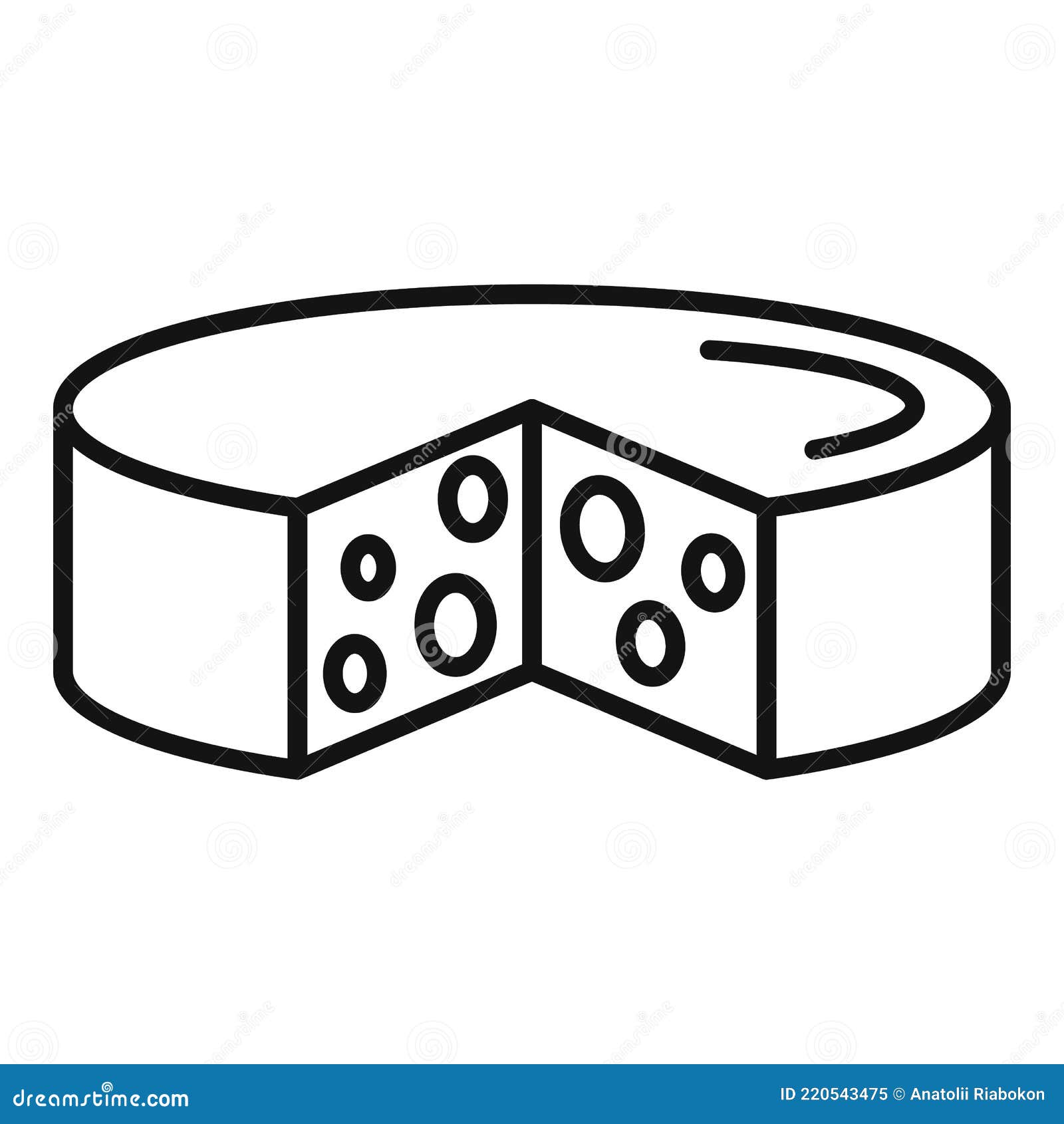 Cheese Wheel Icon, Outline Style Stock Vector - Illustration of cheese ...