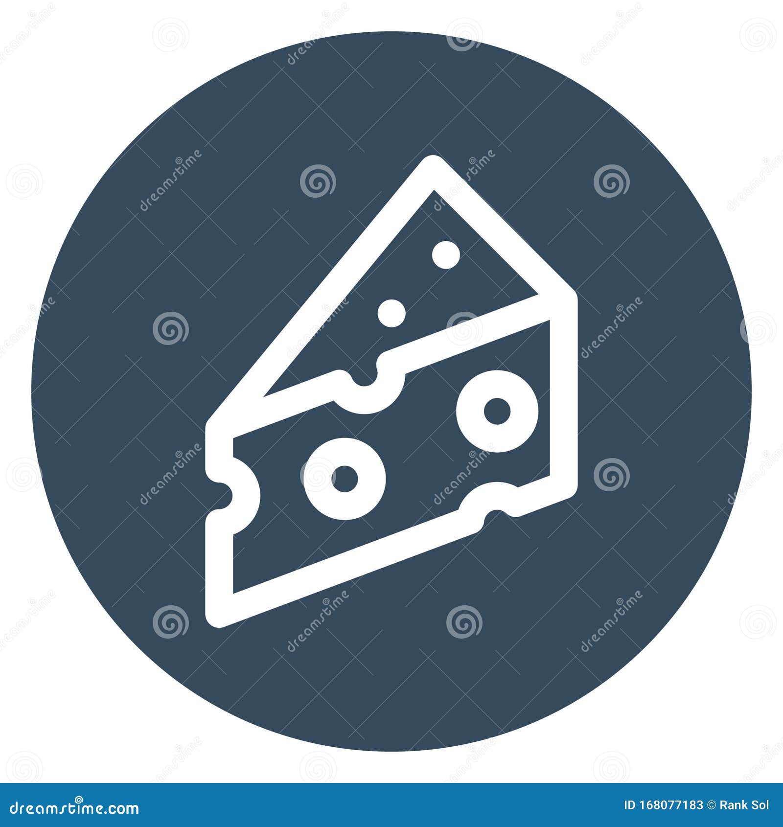 Cheese Wheel Outline Bold Vector Icon Which Can Be Easily Modified or ...