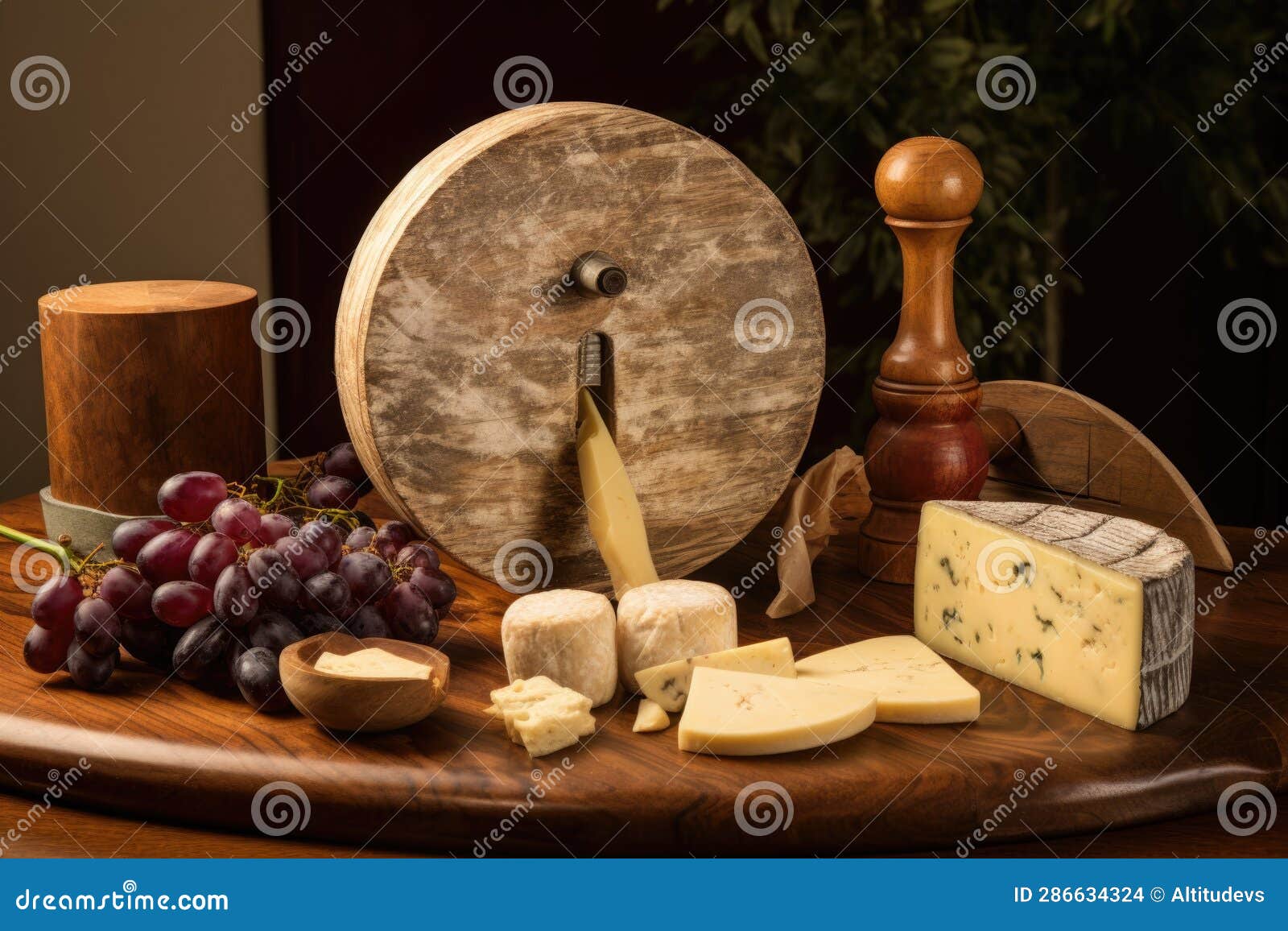 Cheese Wheel with Wax Seal and Rustic Label Stock Illustration ...