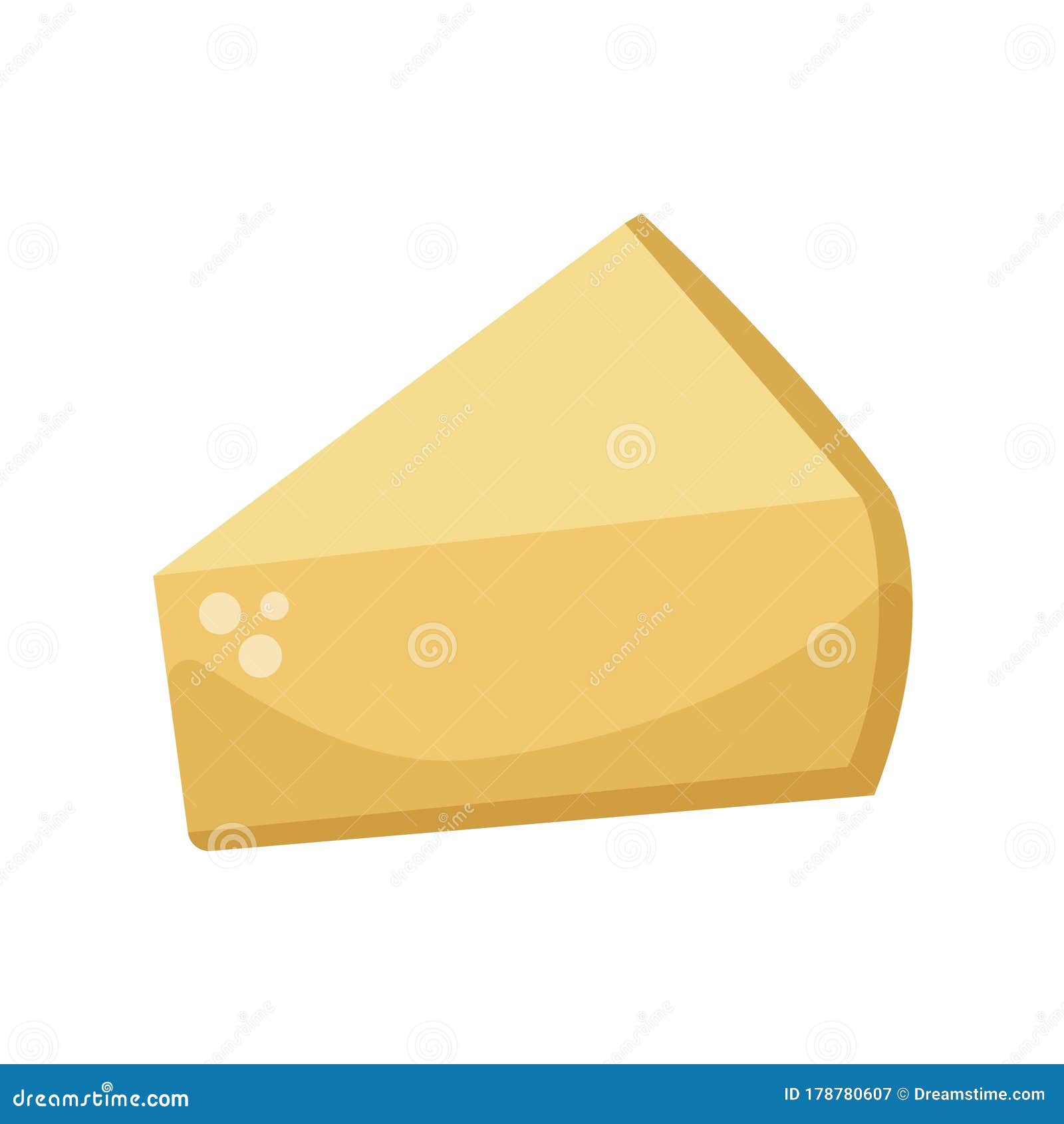 Cheese On White Background Vector Illustration In Trendy Flat Style Eps 10 Stock Vector