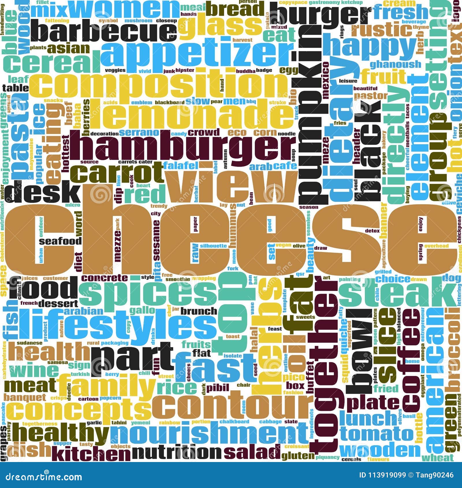 Cheese word cloud stock illustration. Illustration of delicious - 113919099