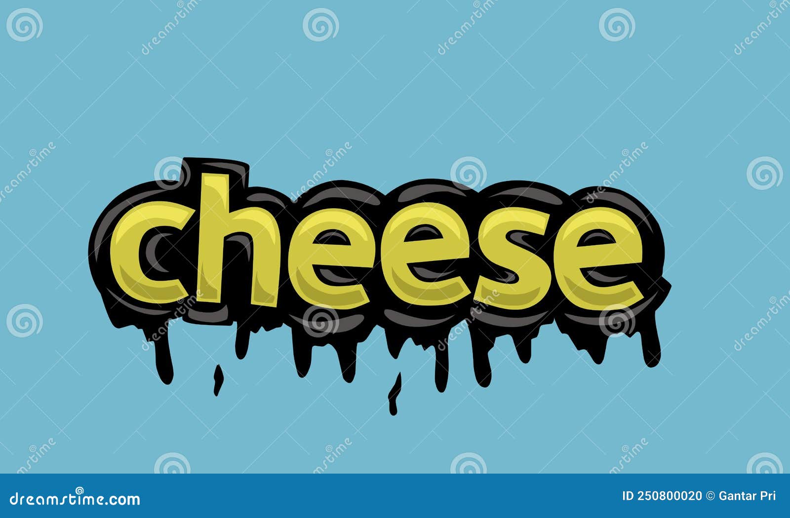 CHEESE Writing Vector Design on Blue Background Stock Illustration ...
