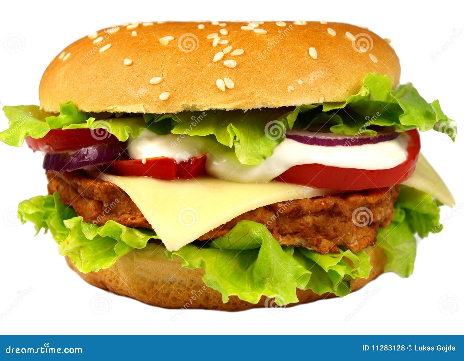 Cheeseburger stock photo. Image of hamburger, burger - 11283128