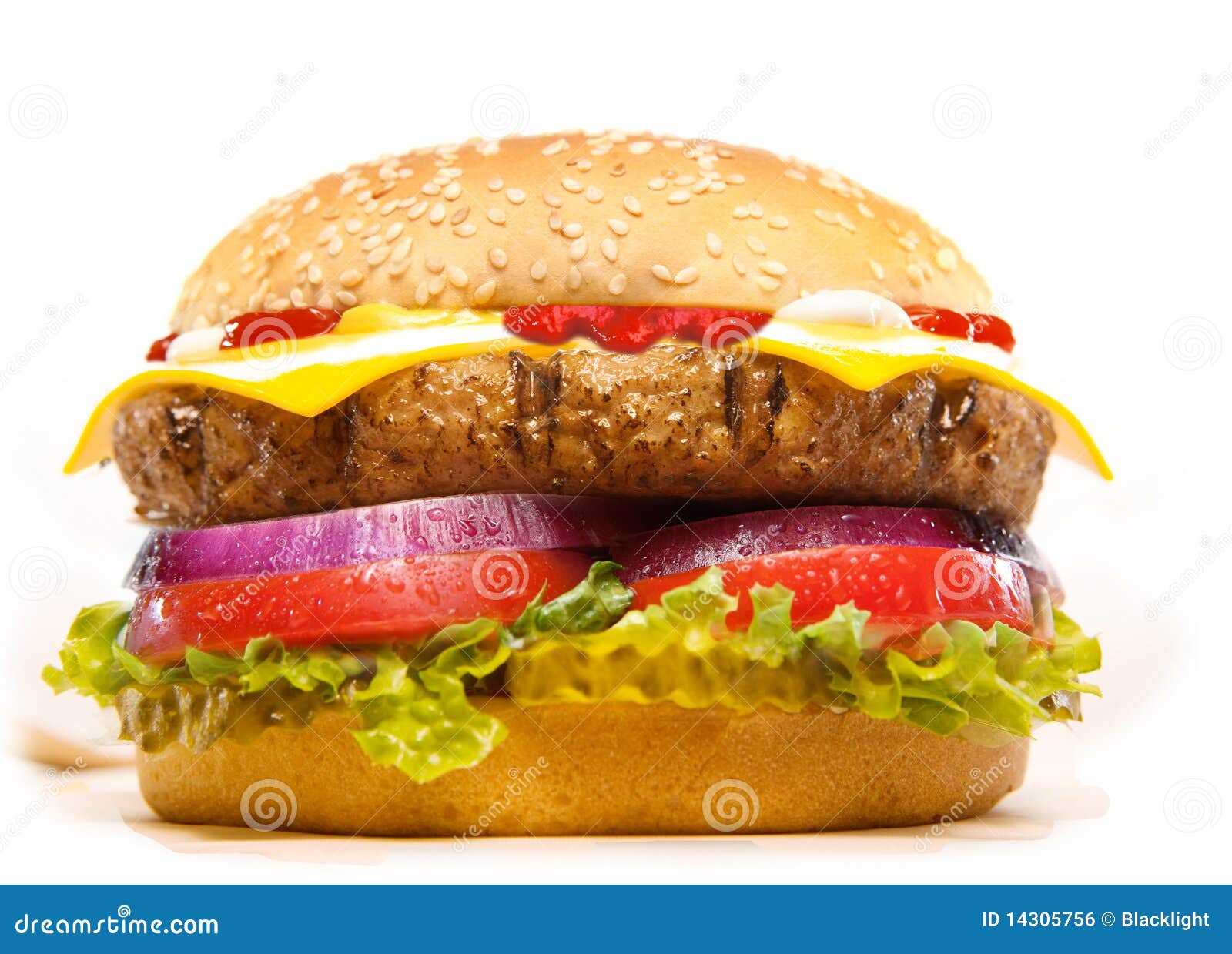 Cheeseburger stock photo. Image of fresh, juicy, dinner - 14305756