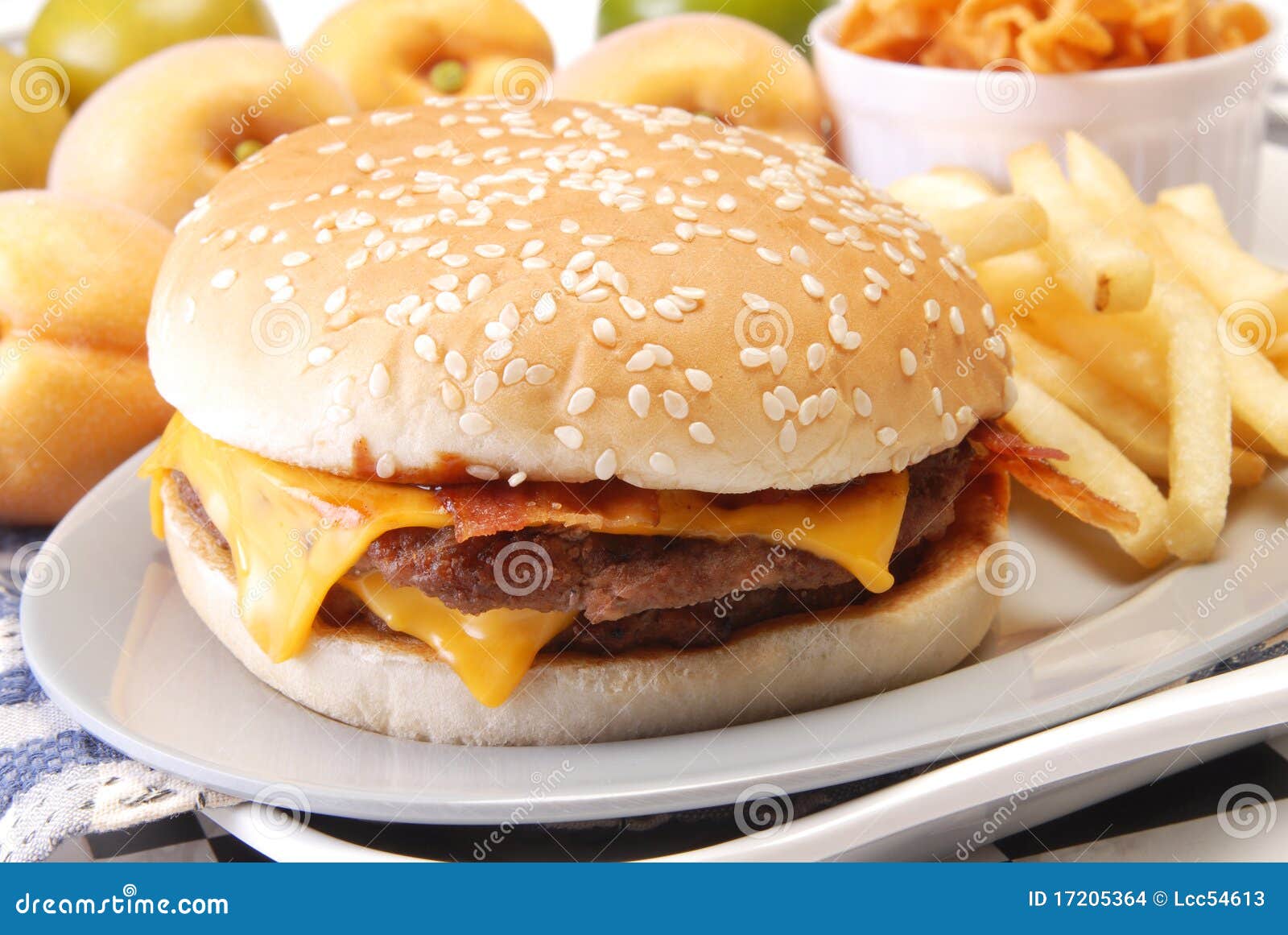 Cheeseburger stock photo. Image of burger, cuisine, meat - 17205364