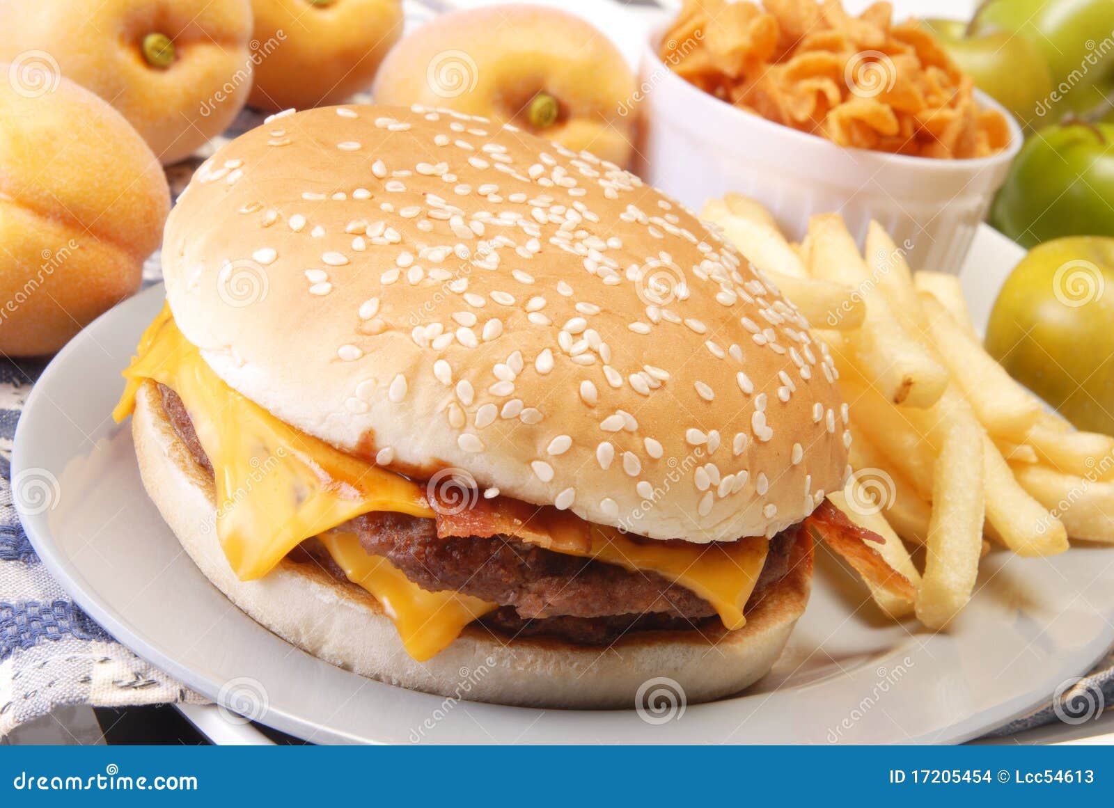 Cheeseburger stock photo. Image of dinner, cheeseburger - 17205454