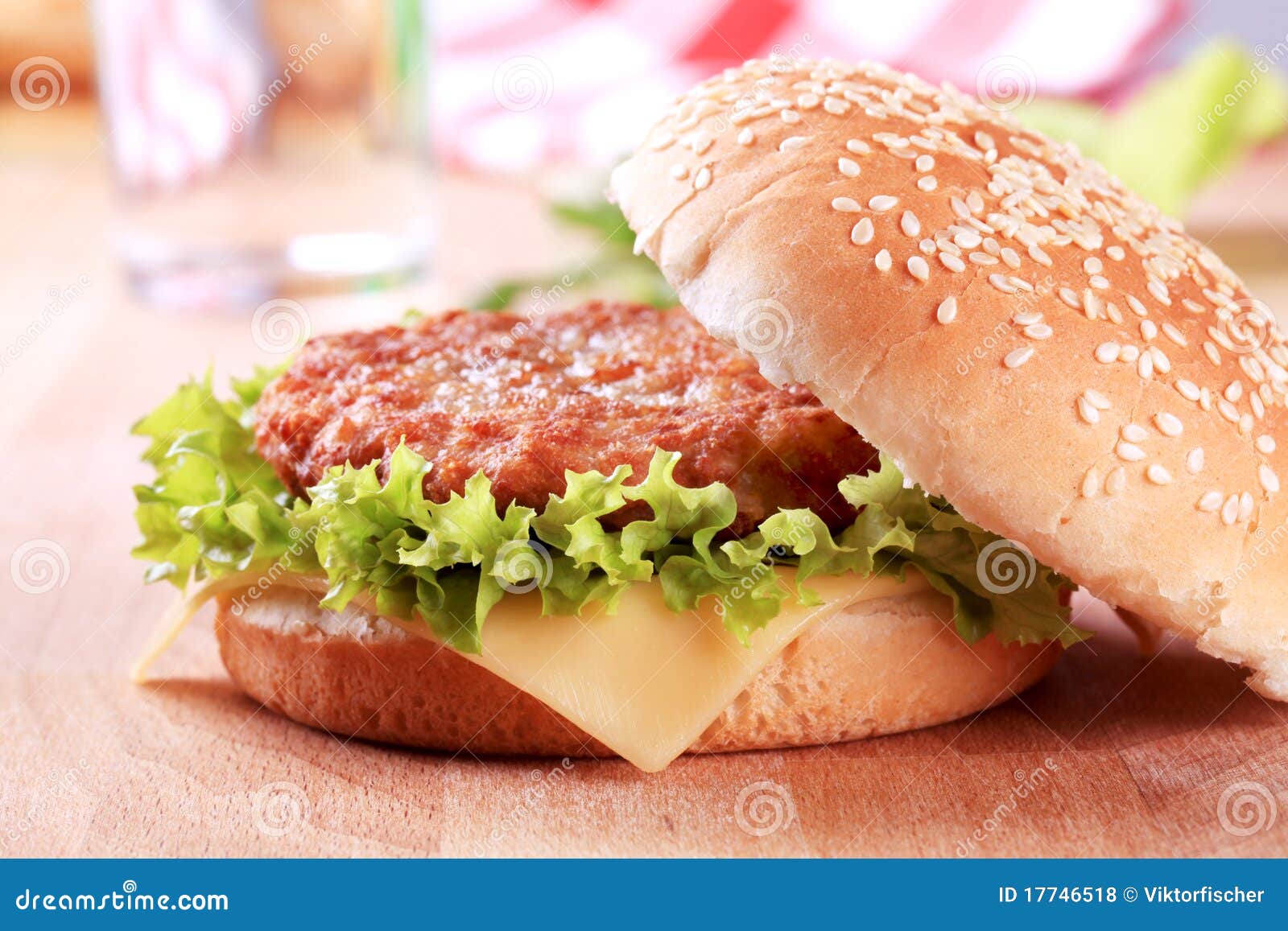 Cheeseburger stock photo. Image of white, bread, detail - 17746518