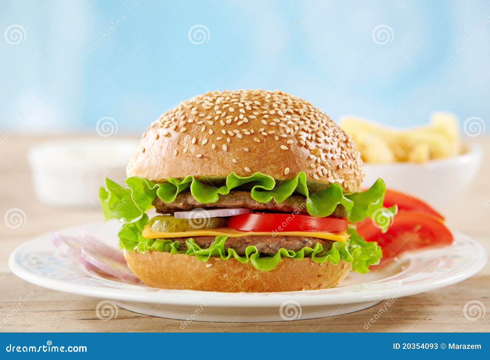 Cheeseburger stock image. Image of junk, background, eating - 20354093
