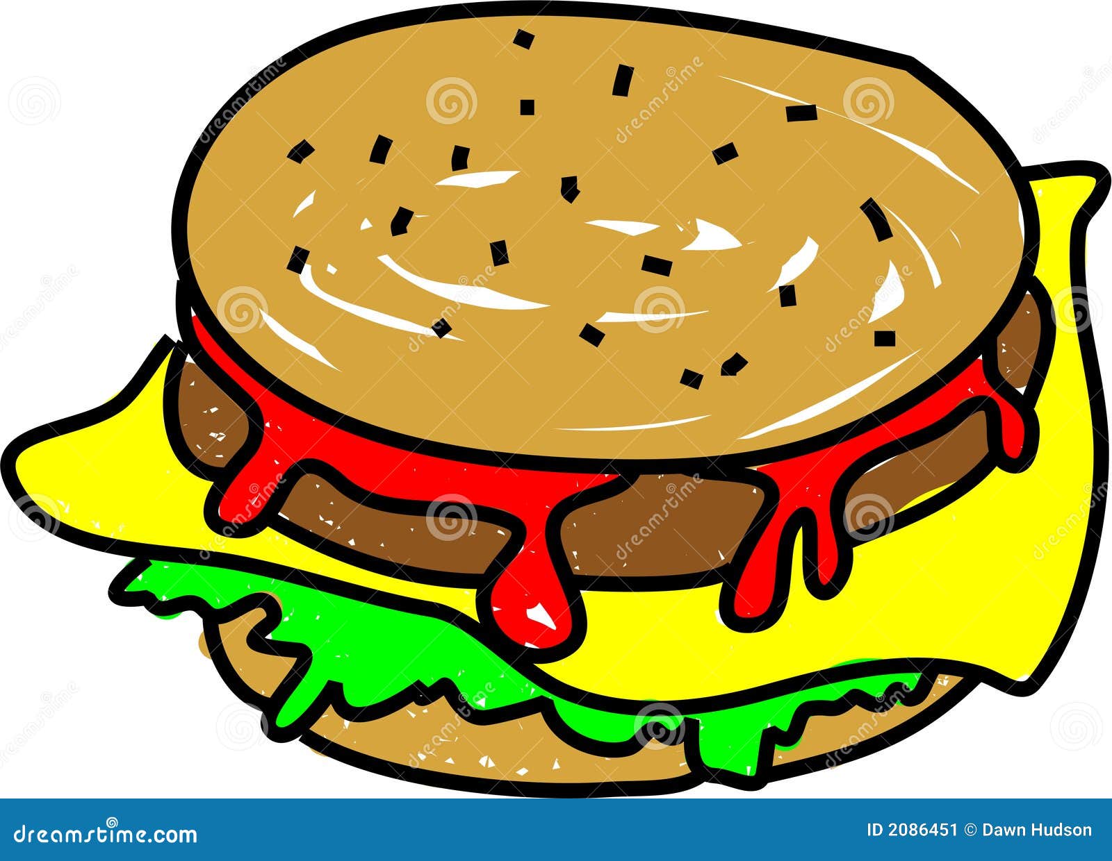 Cheeseburger stock vector. Illustration of snacks, food - 2086451