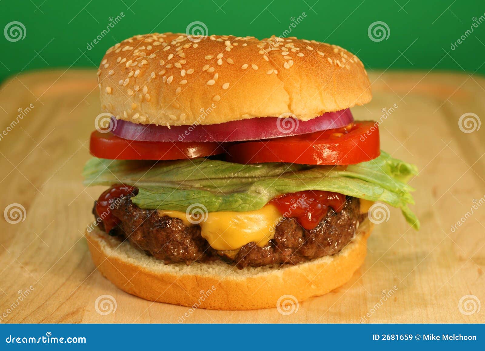 Cheeseburger stock image. Image of meal, food, charbroiled - 2681659