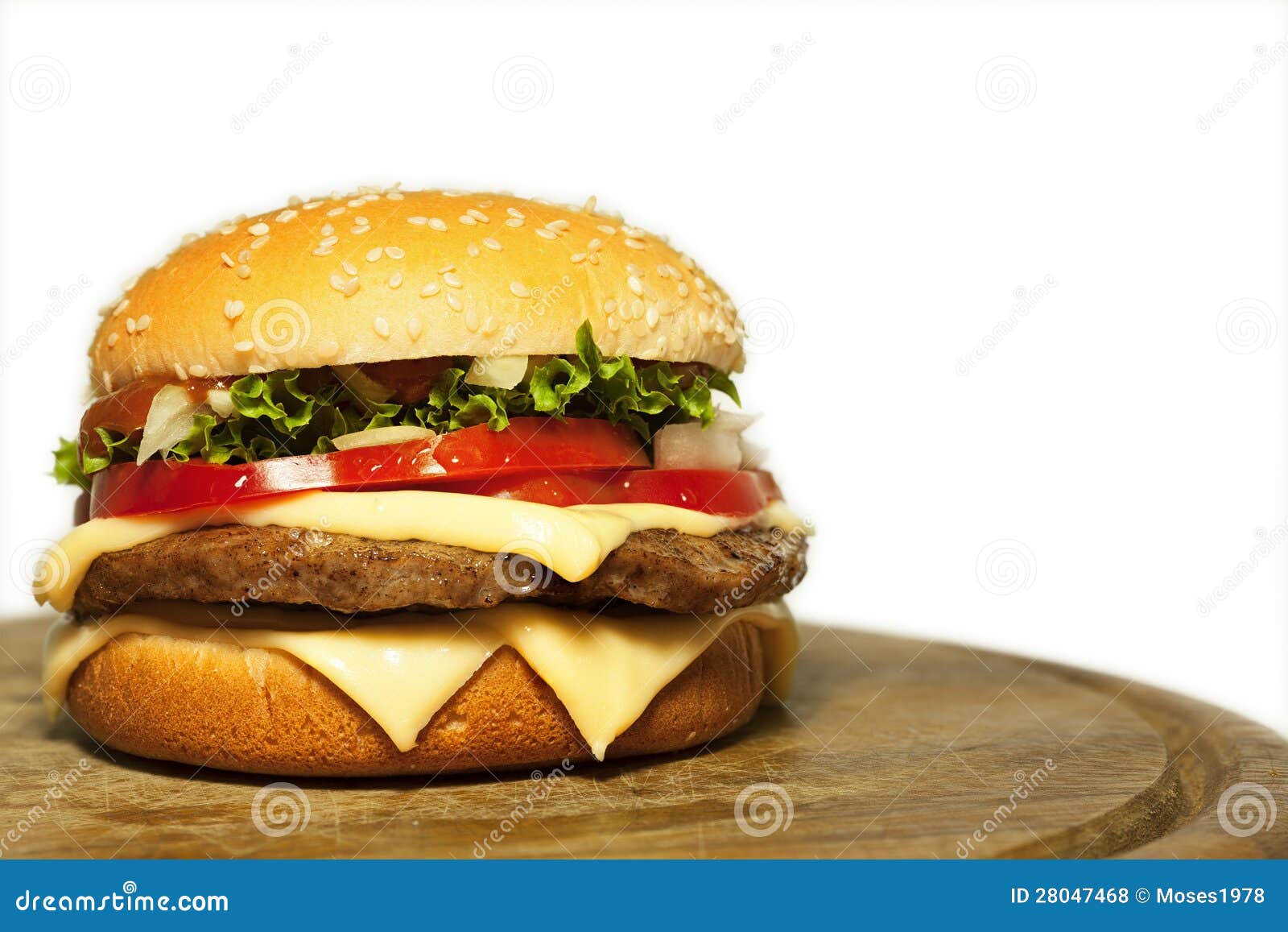 Cheeseburger foto de stock. Imagem de colesterol, semente - 28047468