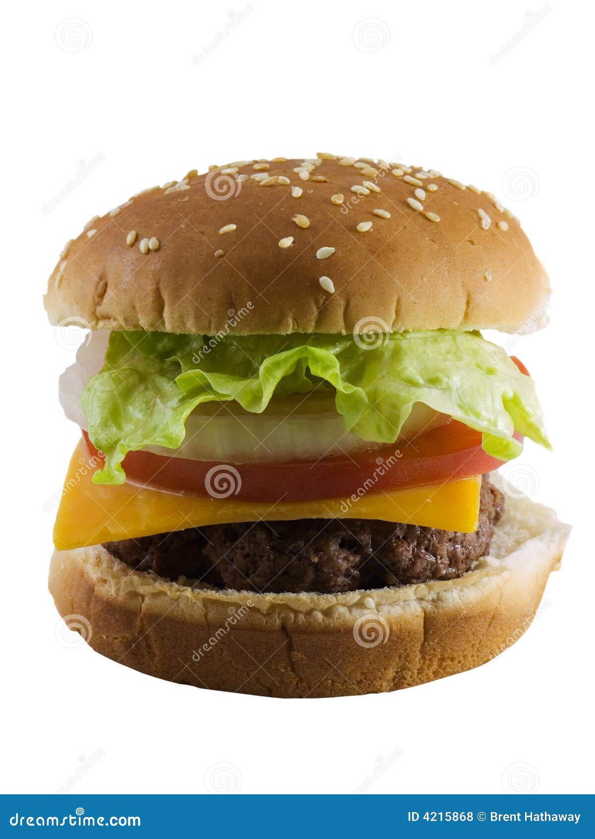 Cheeseburger stock photo. Image of fast, isolated, sesame - 4215868