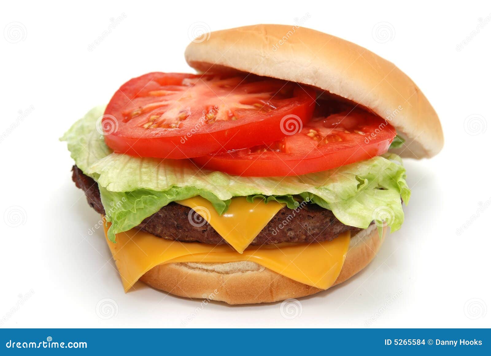 Cheeseburger stock photo. Image of open, sandwich, tomato - 5265584