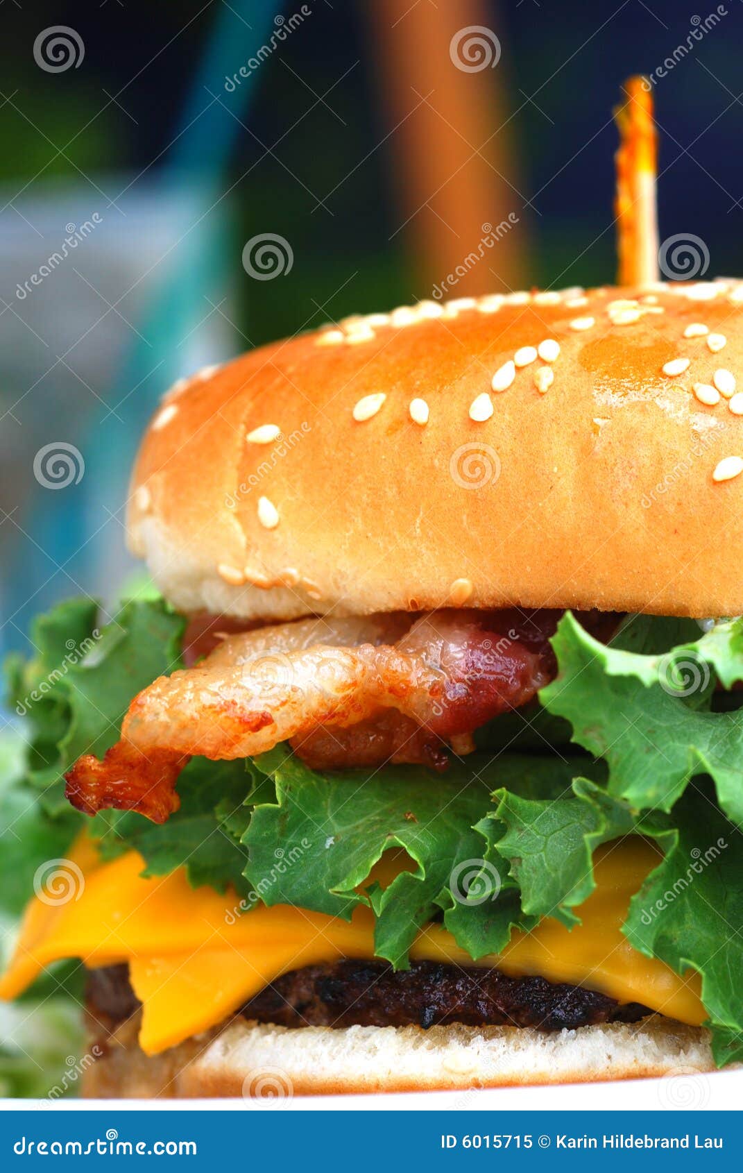 Cheeseburger stock image. Image of food, meal, tomato - 6015715