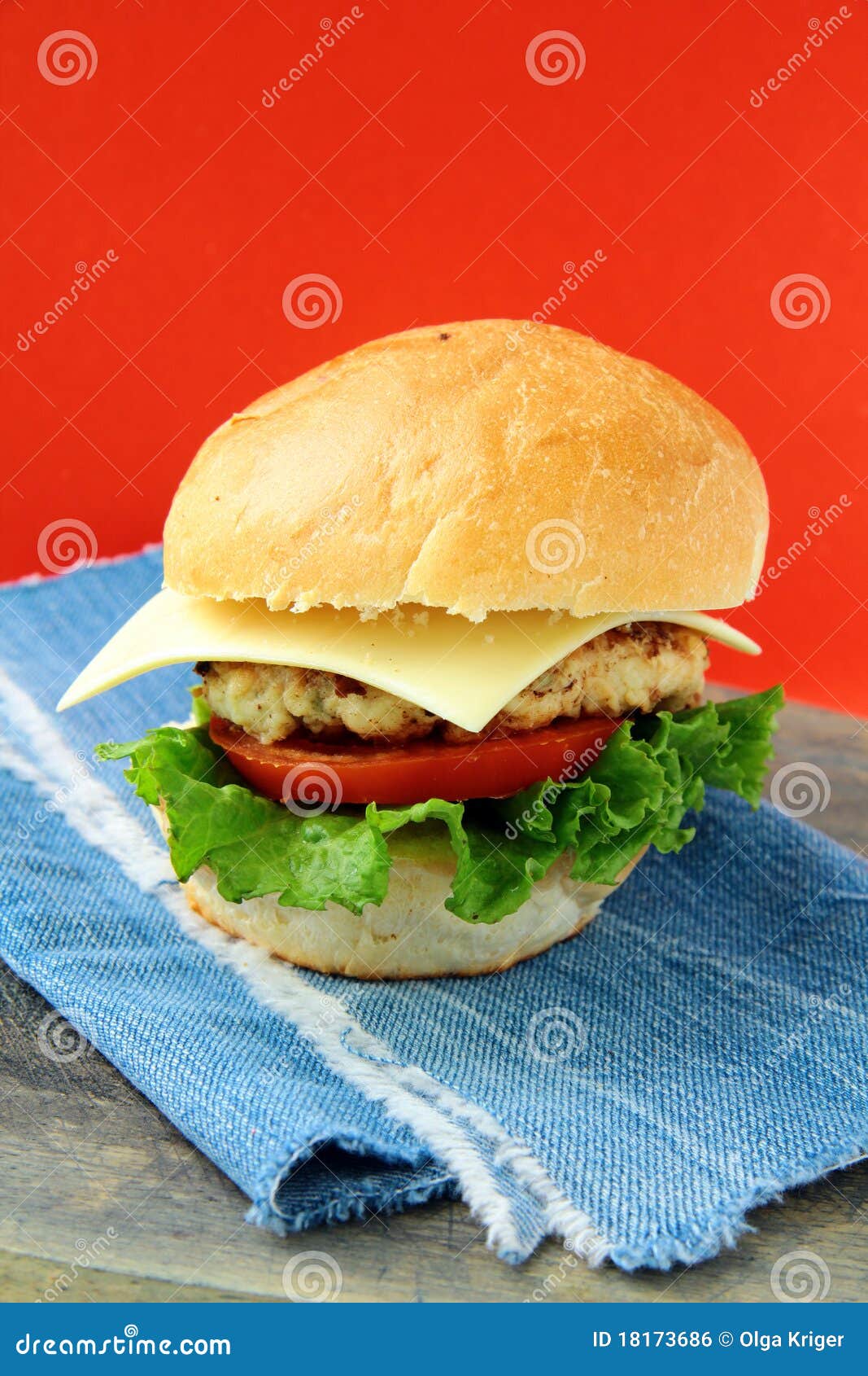 Cheeseburger with Cheese and Tomatoes Stock Photo - Image of american ...