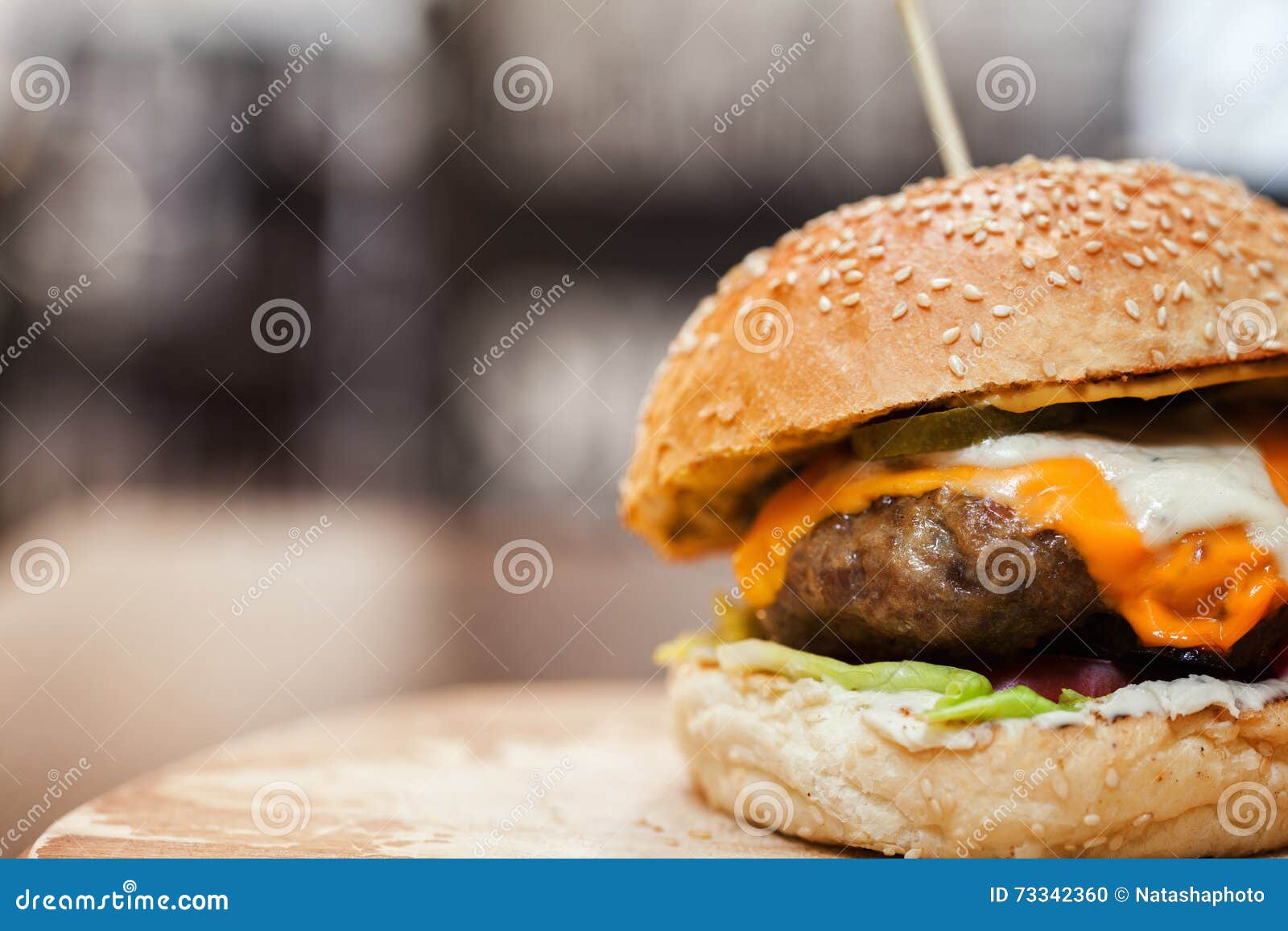 Cheeseburger stock photo. Image of hamburger, eating - 73342360