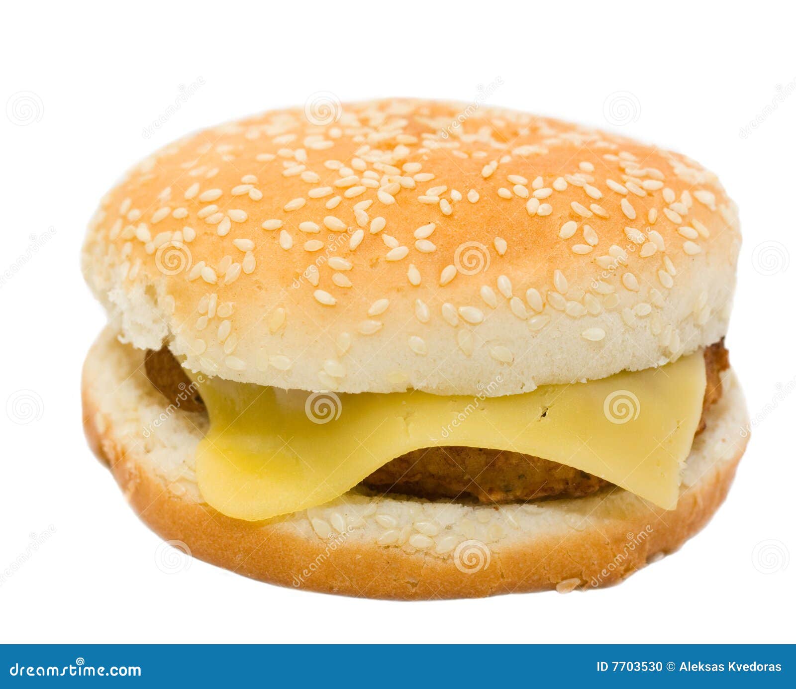 Cheeseburger, isolated stock photo. Image of sandwich - 7703530