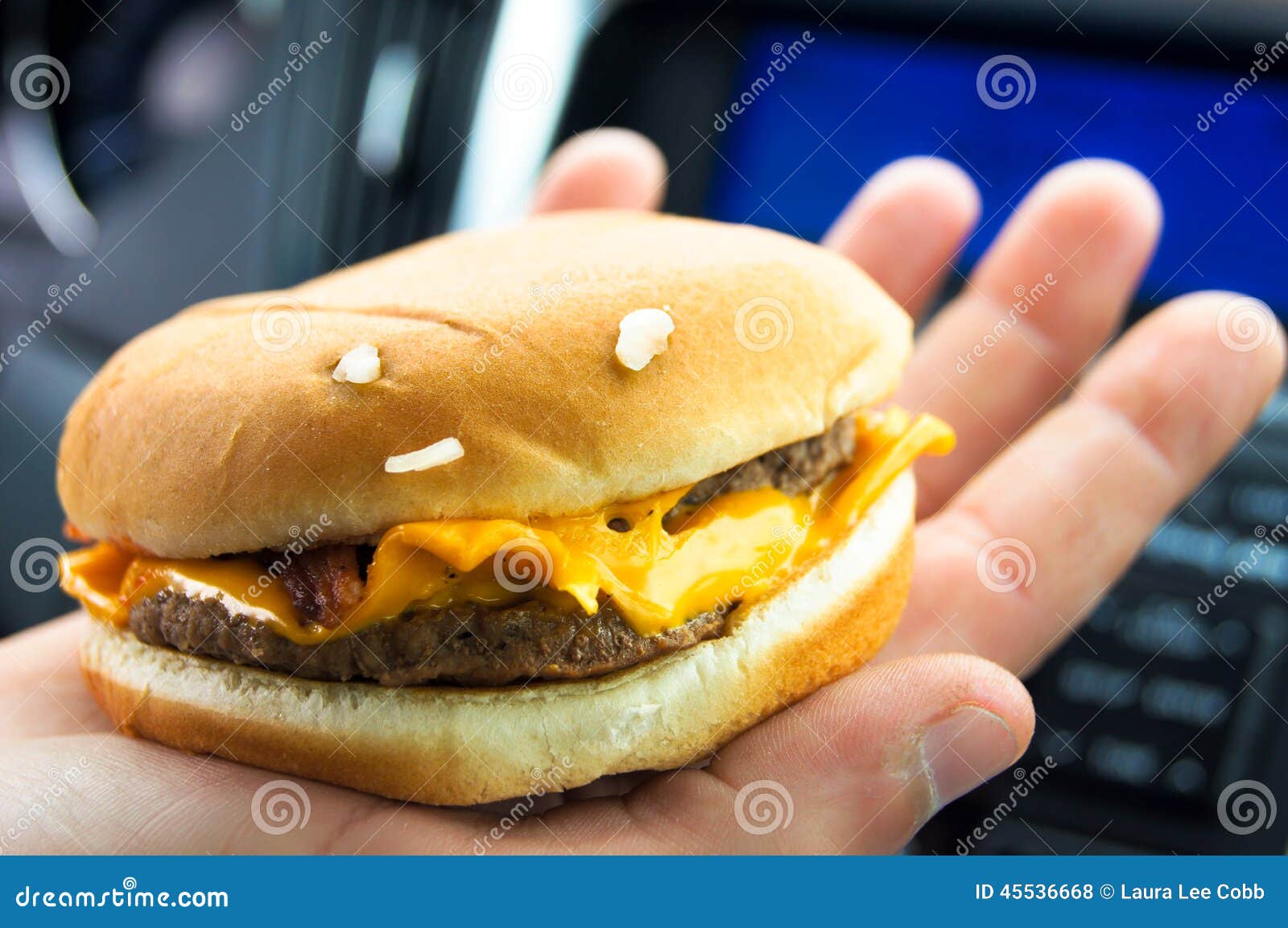 Cheeseburger stock photo. Image of eating, diet, cheesy - 45536668